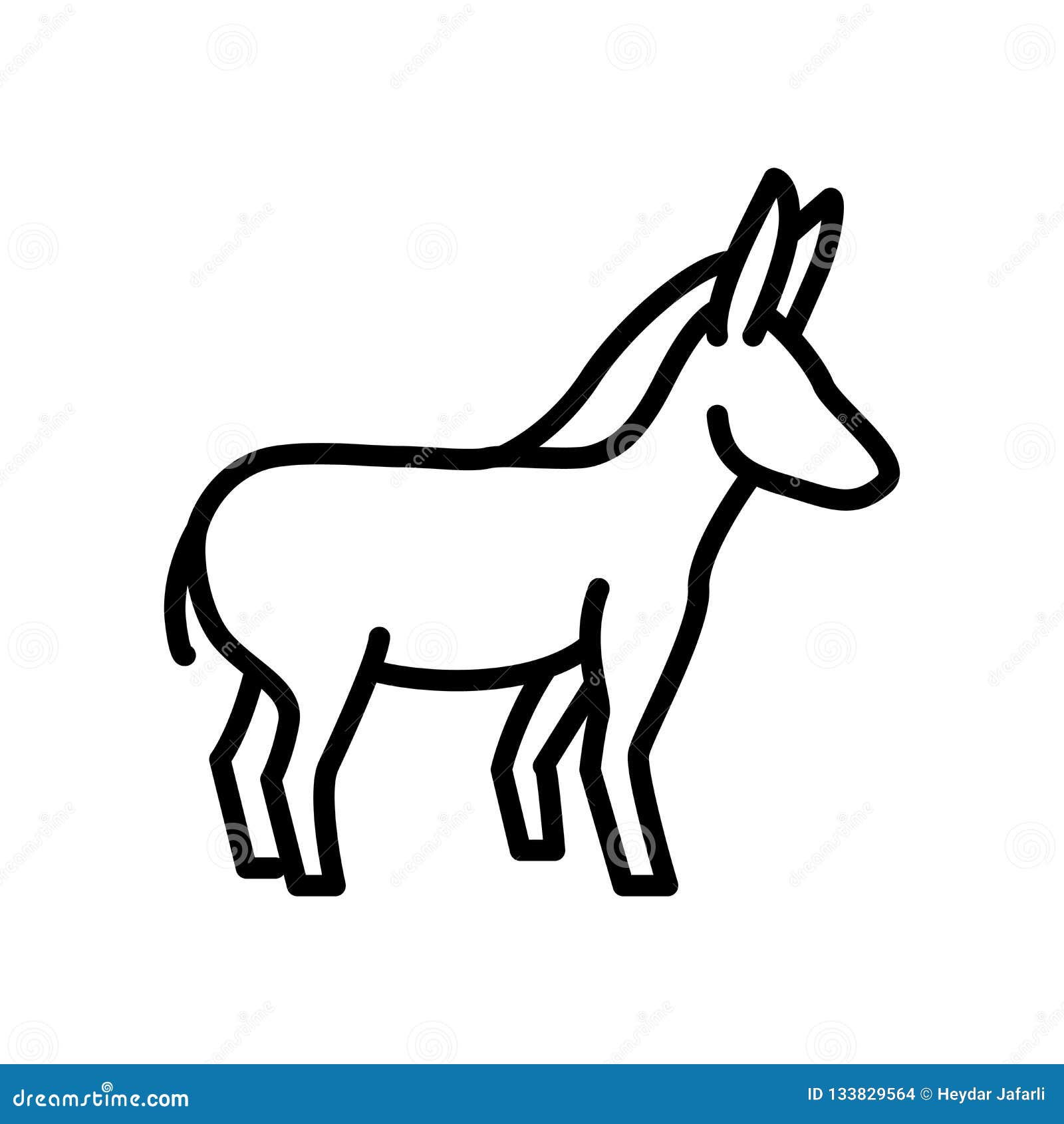 Vetor Do ícone Do Asno Isolado No Fundo Branco, Sinal Do Asno ...