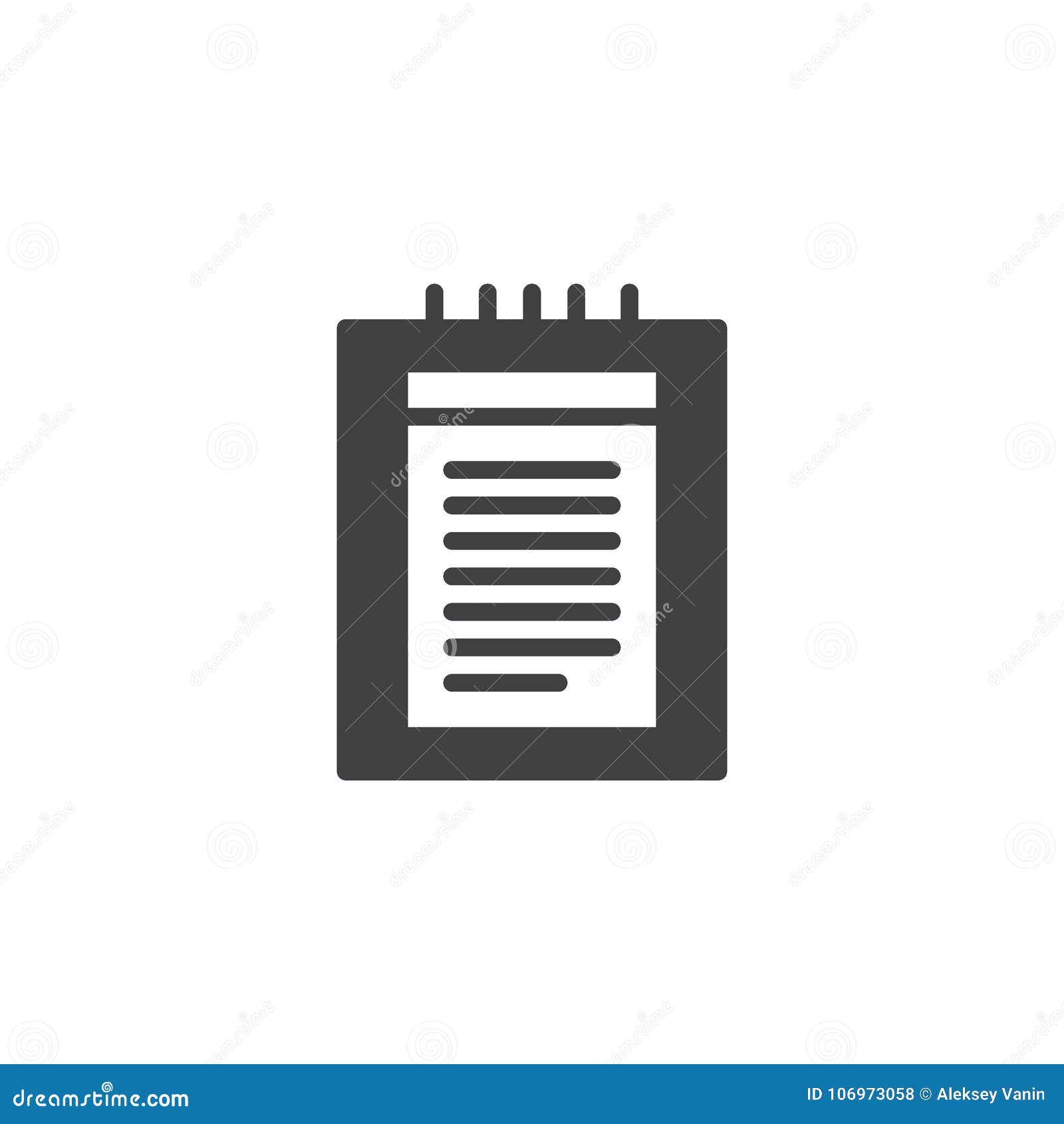 Vetor do ícone do caderno ilustração do vetor. Ilustração de pasta ...