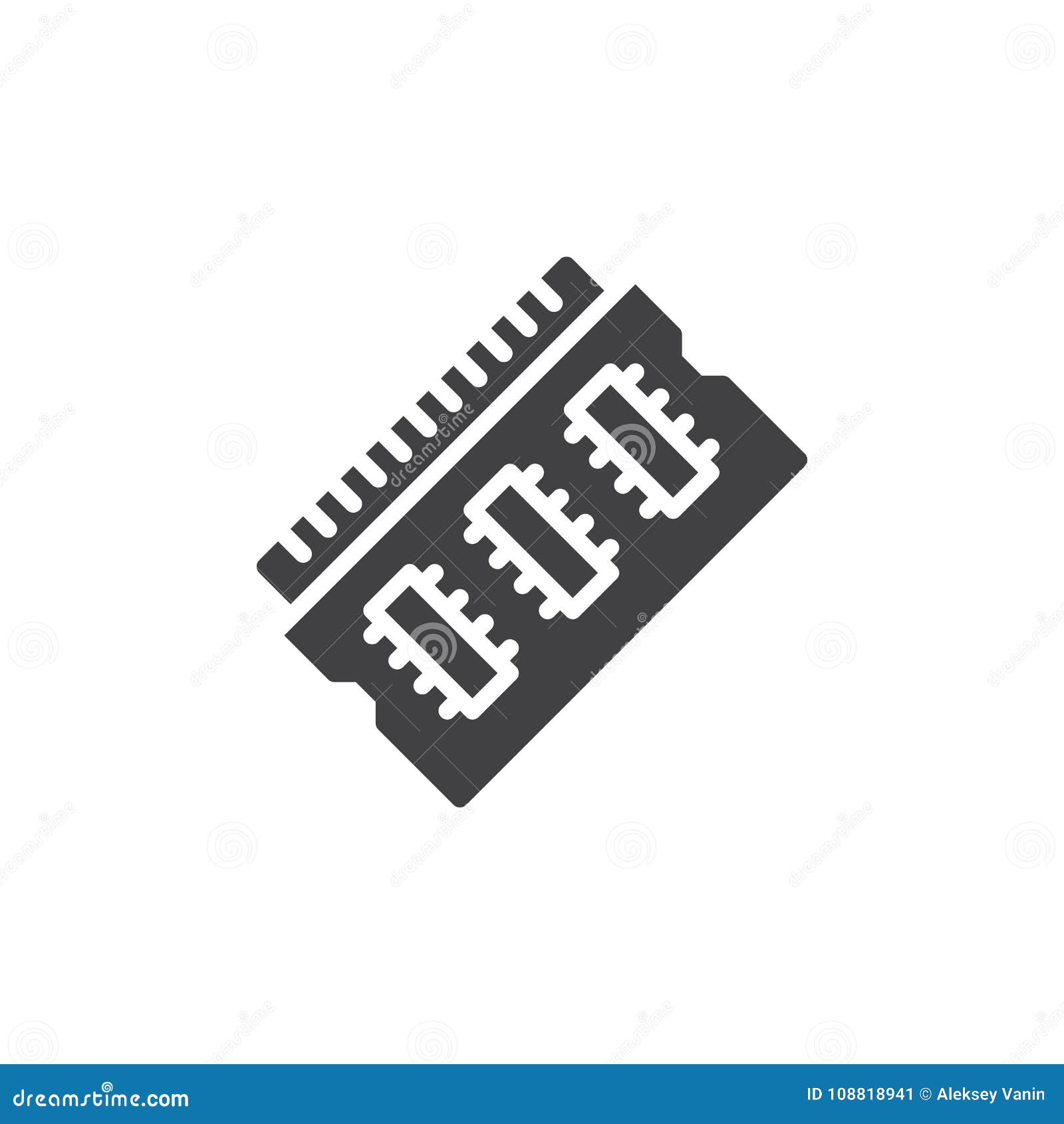 Vetor Do ícone Da Memória De Ram Ilustração do Vetor - Ilustração de ...