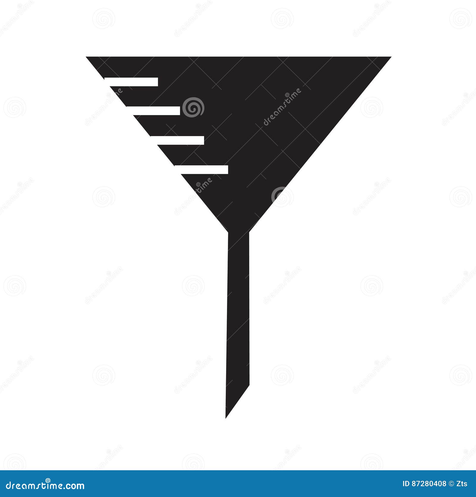 Vetor do ícone do funil ilustração do vetor. Ilustração de objeto ...