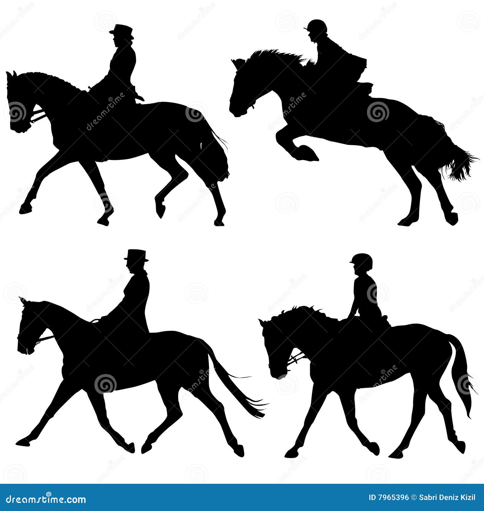 Vetor Do Cavalo E Dos Cavaleiros Ilustração do Vetor - Ilustração de ...