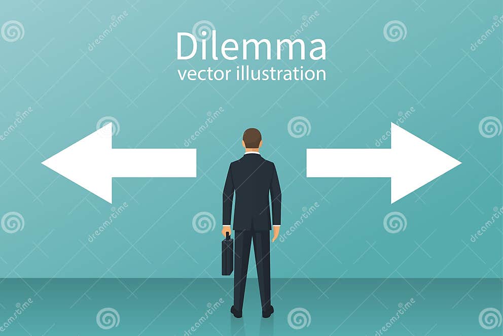 Vetor Do Conceito Do Dilema Ilustração do Vetor - Ilustração de fundo ...