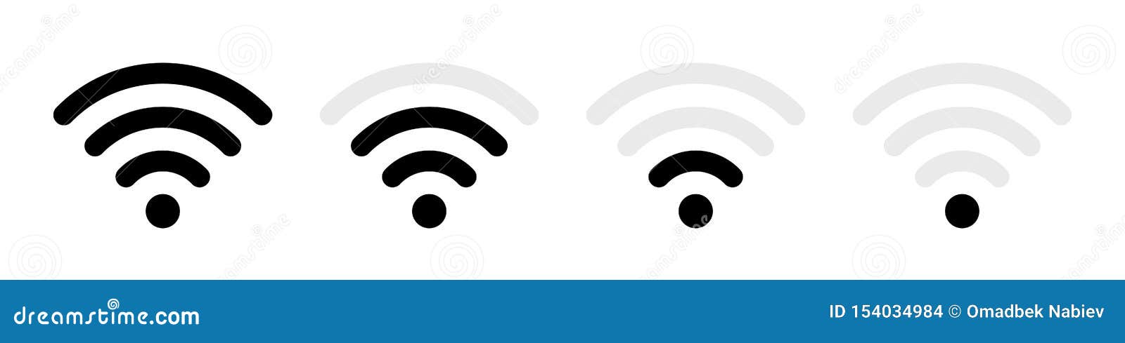 Vetor do ?cone de Wifi ilustração do vetor. Ilustração de sinal - 154034984