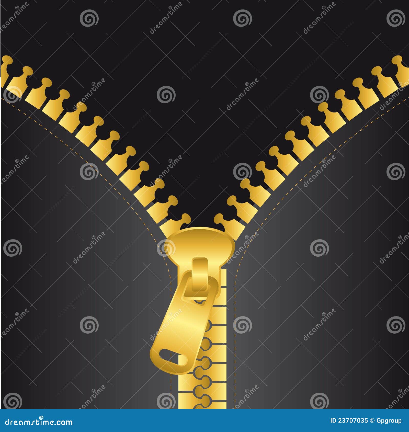 Vetor Do Fecho De Correr Do Ouro Ilustração do Vetor - Ilustração de ...