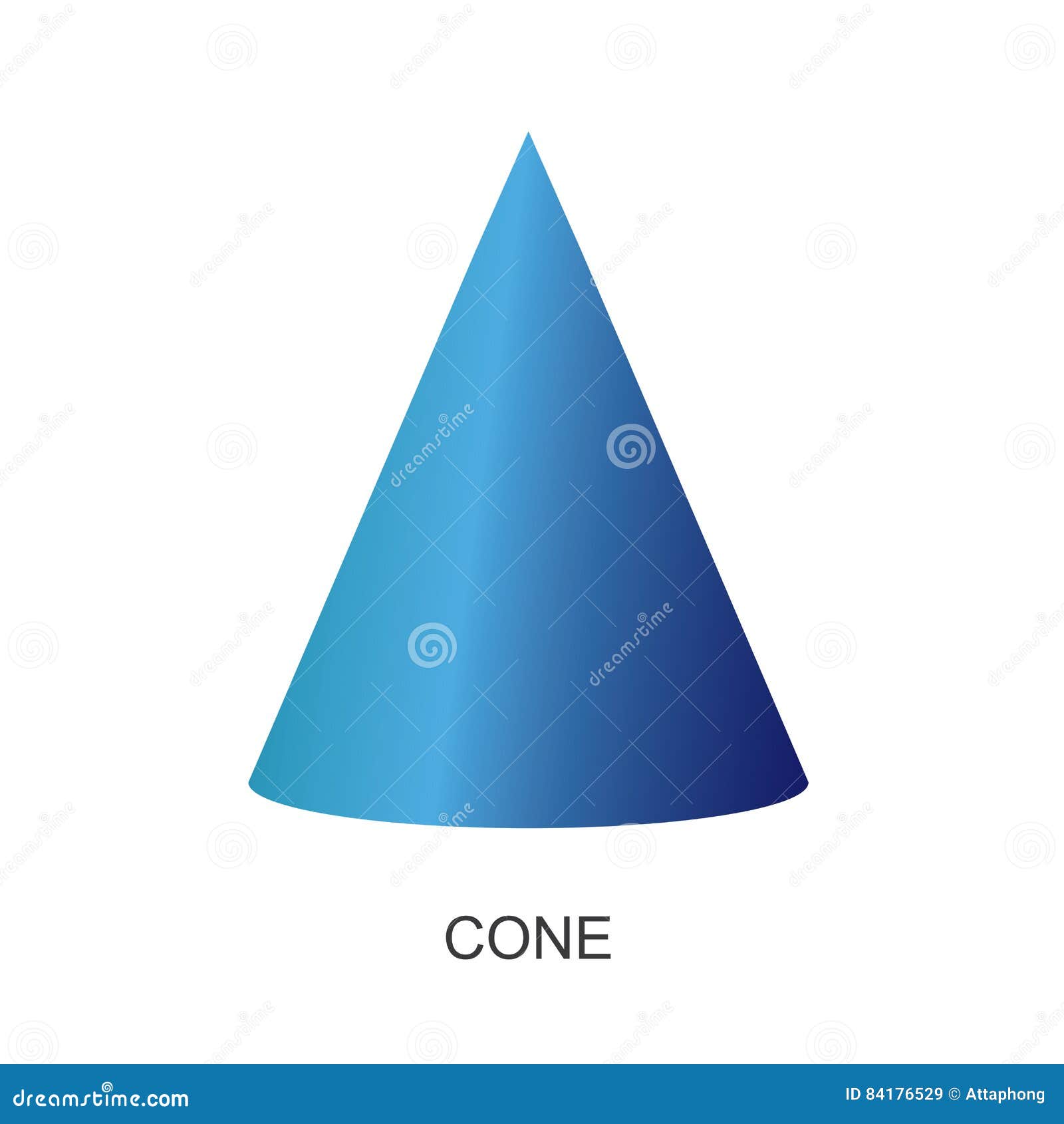 Vetor do forma-cone 3d ilustração do vetor. Ilustração de hemisfério ...