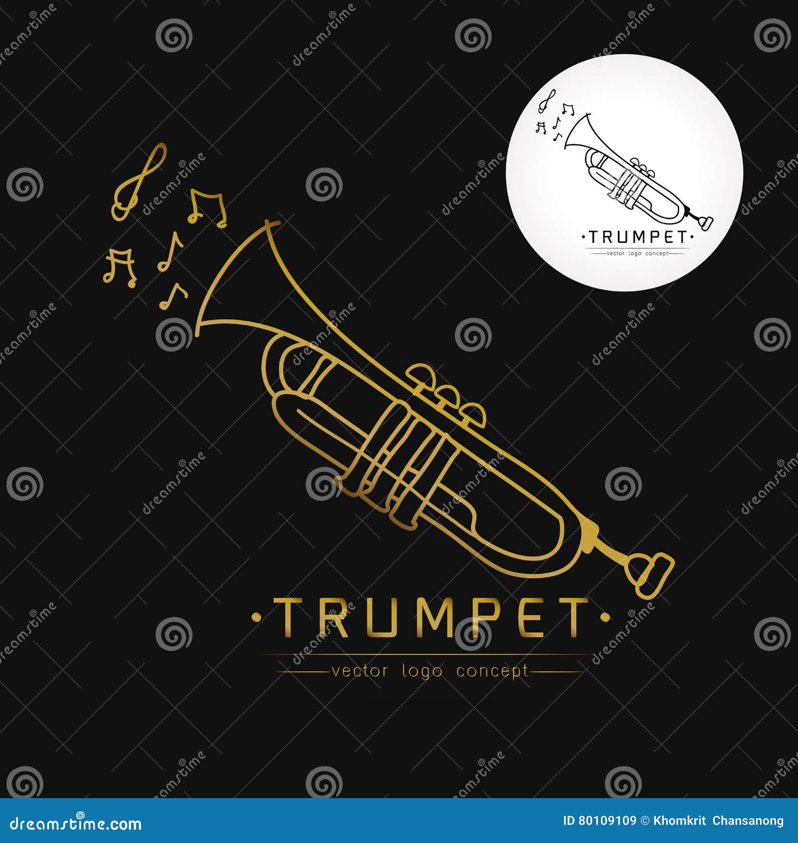 Vetor Do Logotipo Da Trombeta Ilustração do Vetor - Ilustração de faixa ...