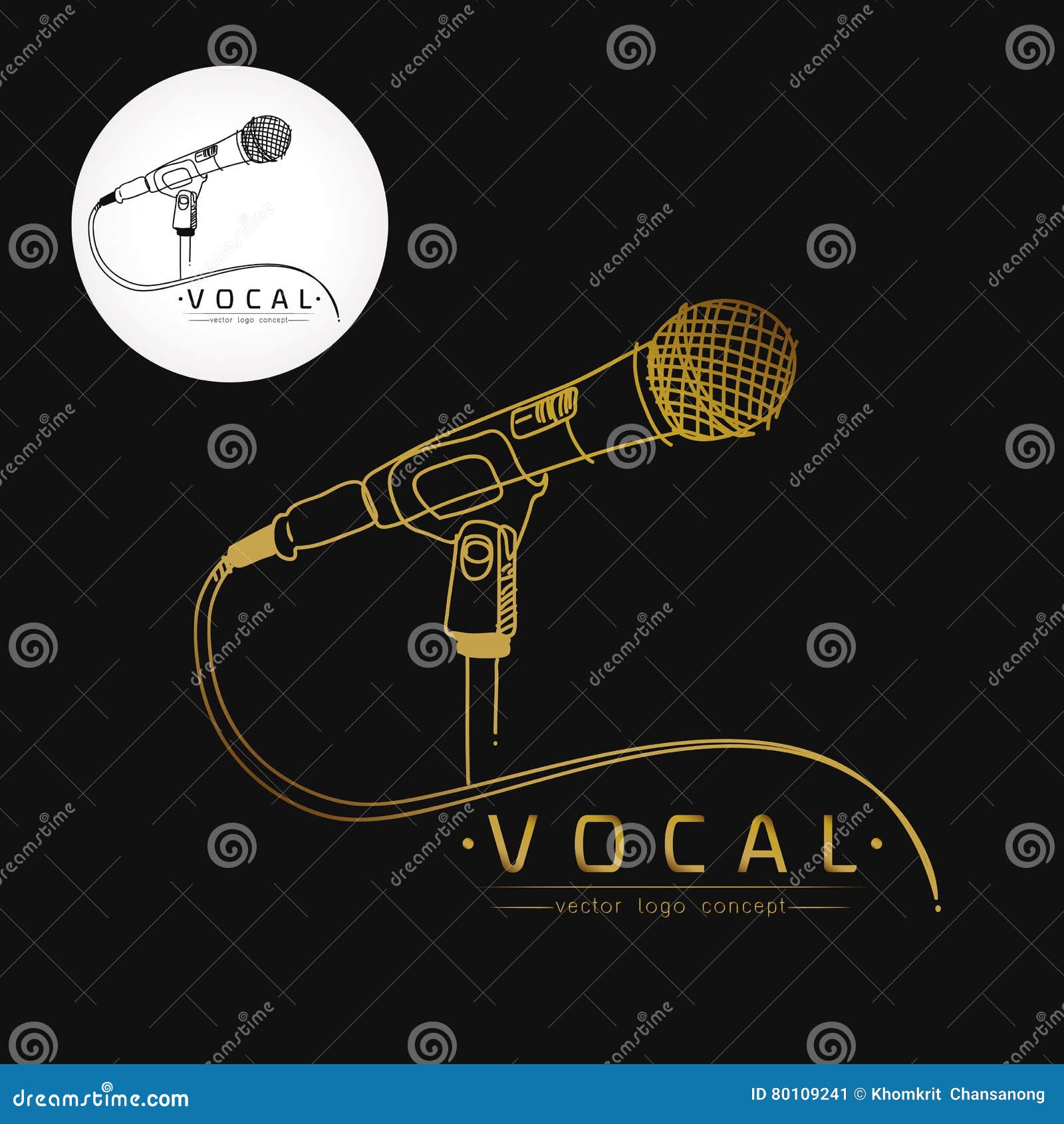 Vetor Do Logotipo Do Microfone Ilustração do Vetor - Ilustração de ...