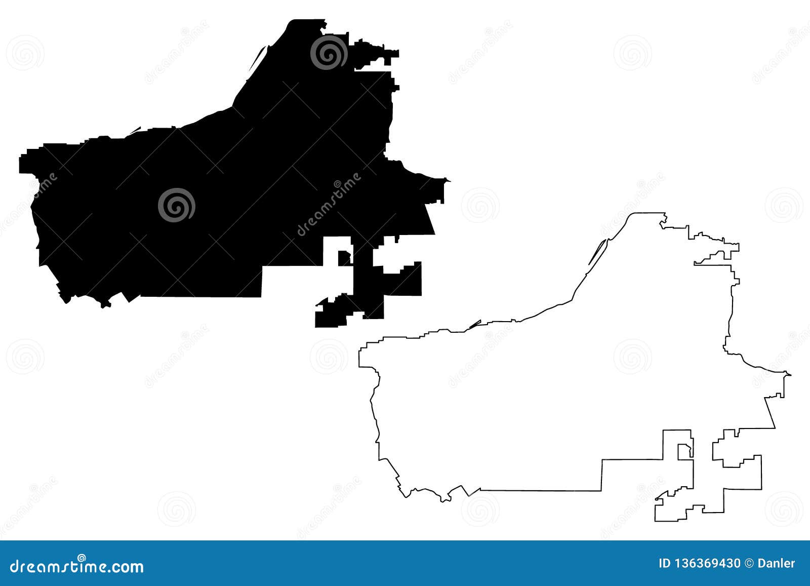 Vetor Do Mapa Da Cidade Do Beira-rio Ilustração do Vetor - Ilustração ...