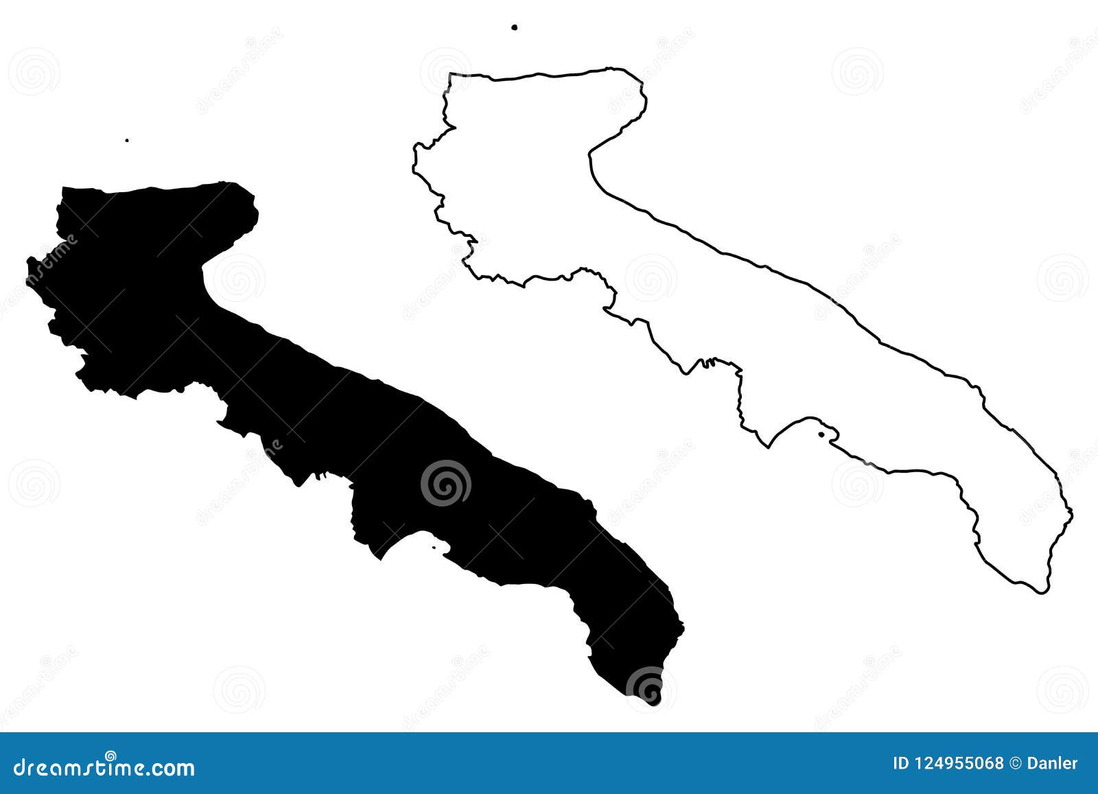 Vetor do mapa de Apulia ilustração do vetor. Ilustração de simples ...