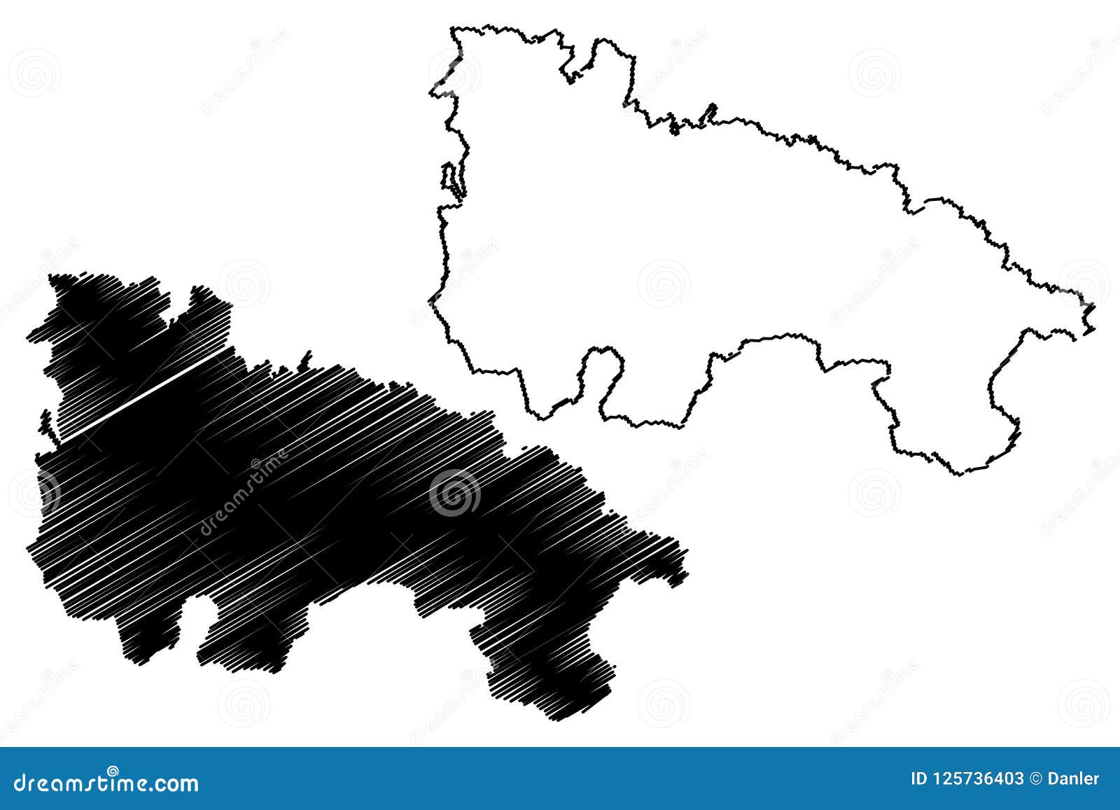 Vetor do mapa de La Rioja ilustração do vetor. Ilustração de curso ...