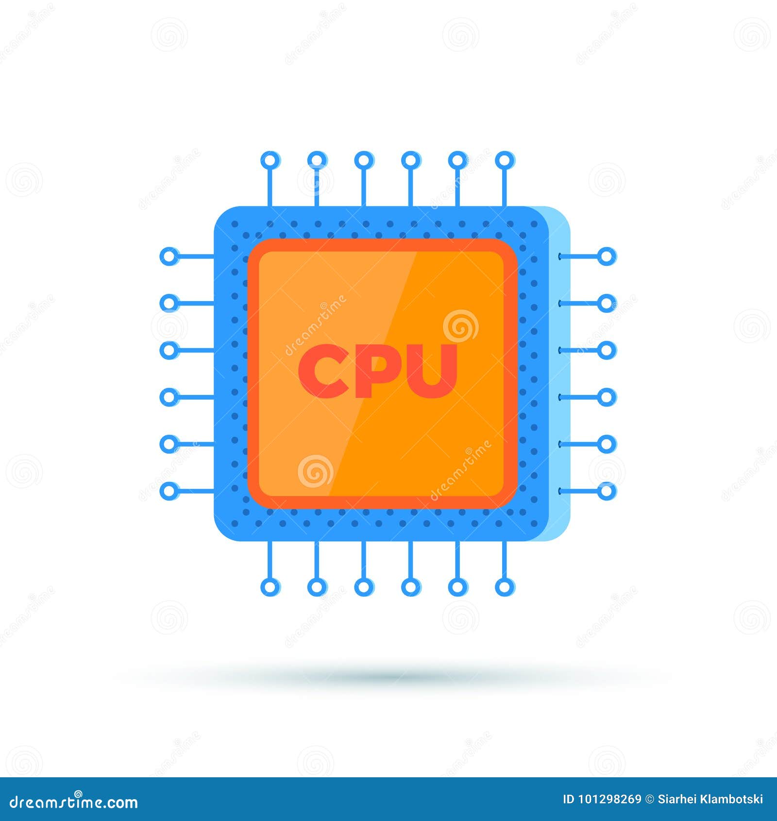 Vetor Do Processador Do Processador Central Ilustração do Vetor ...