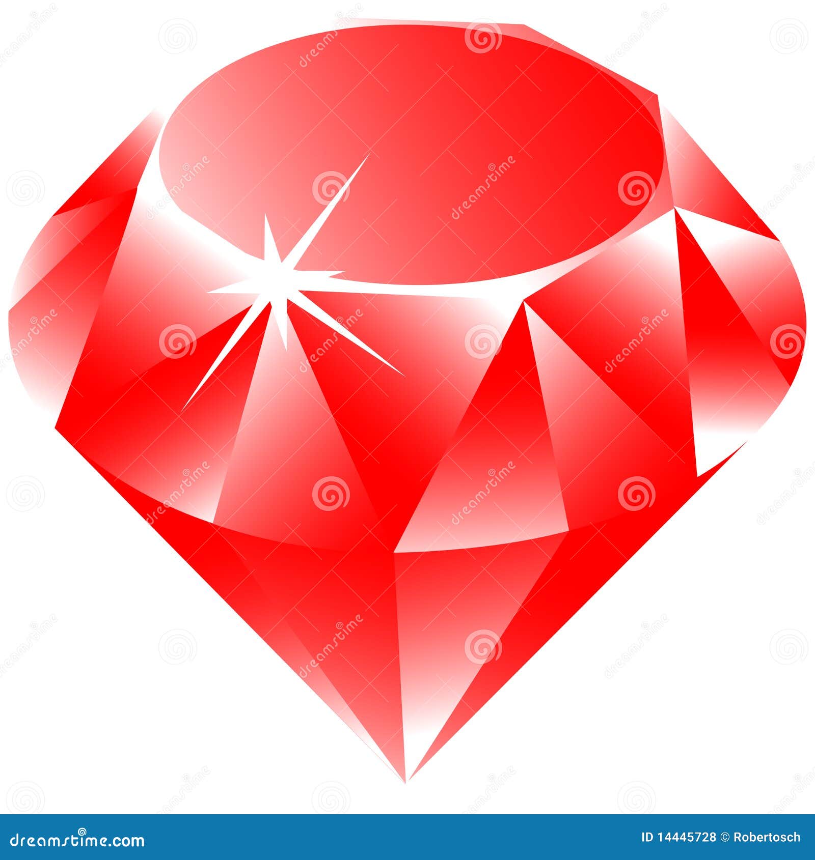 Vetor Do Rubi De Encontro Ao Branco Ilustração do Vetor - Ilustração de ...