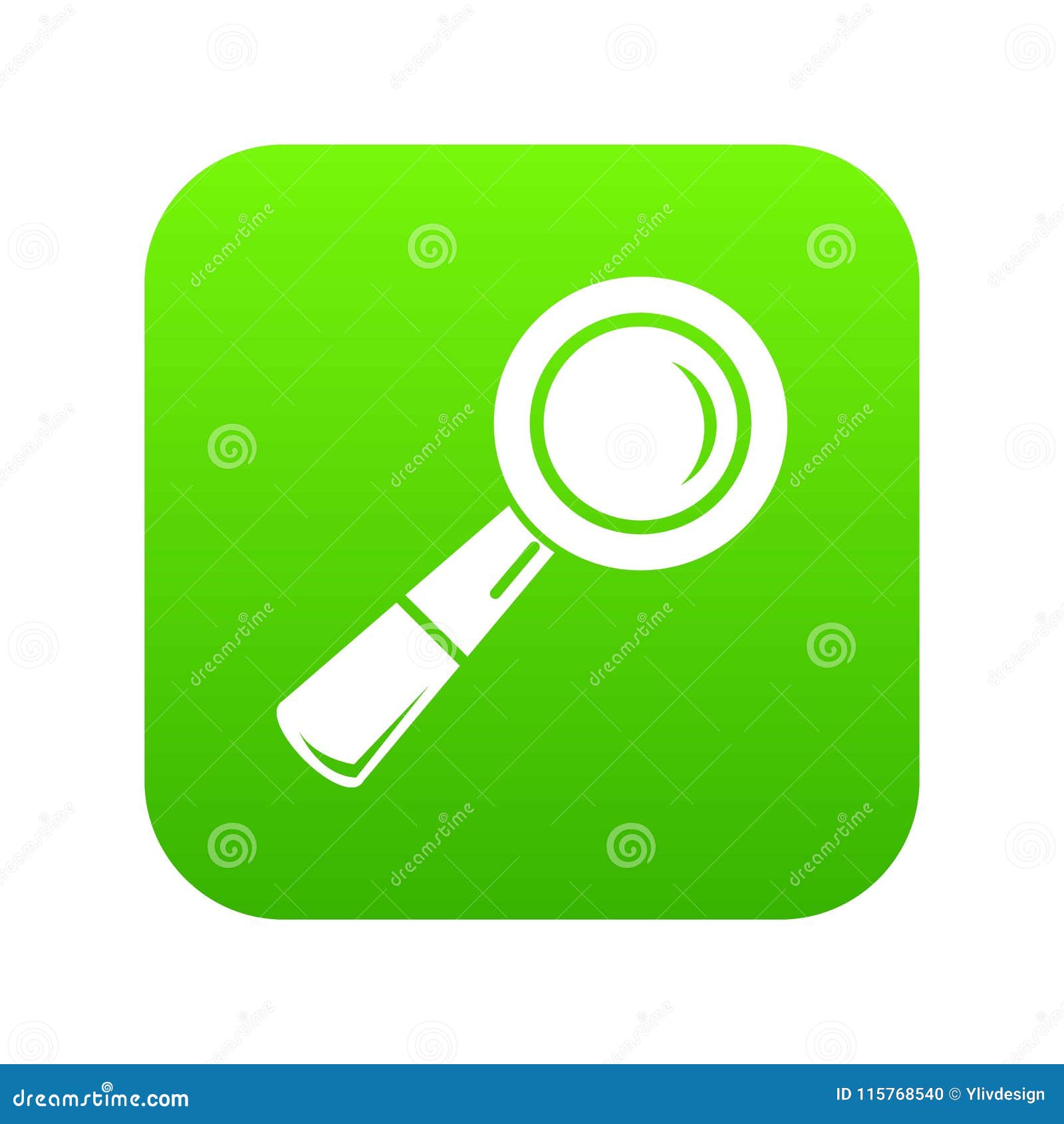 Vetor Do Verde Do ícone Da Lupa Da Escola Ilustração do Vetor ...