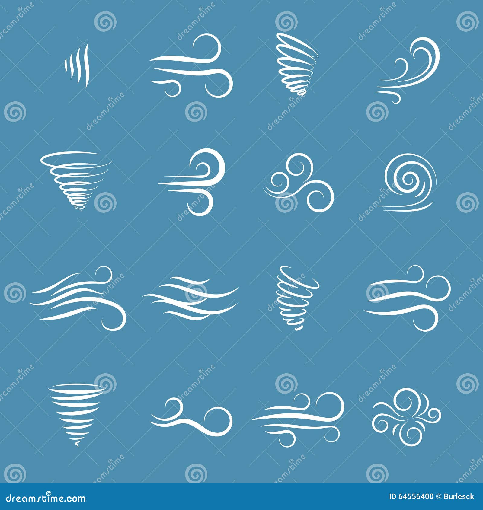 Vetor dos ícones do vento ilustração do vetor. Ilustração de sinal ...