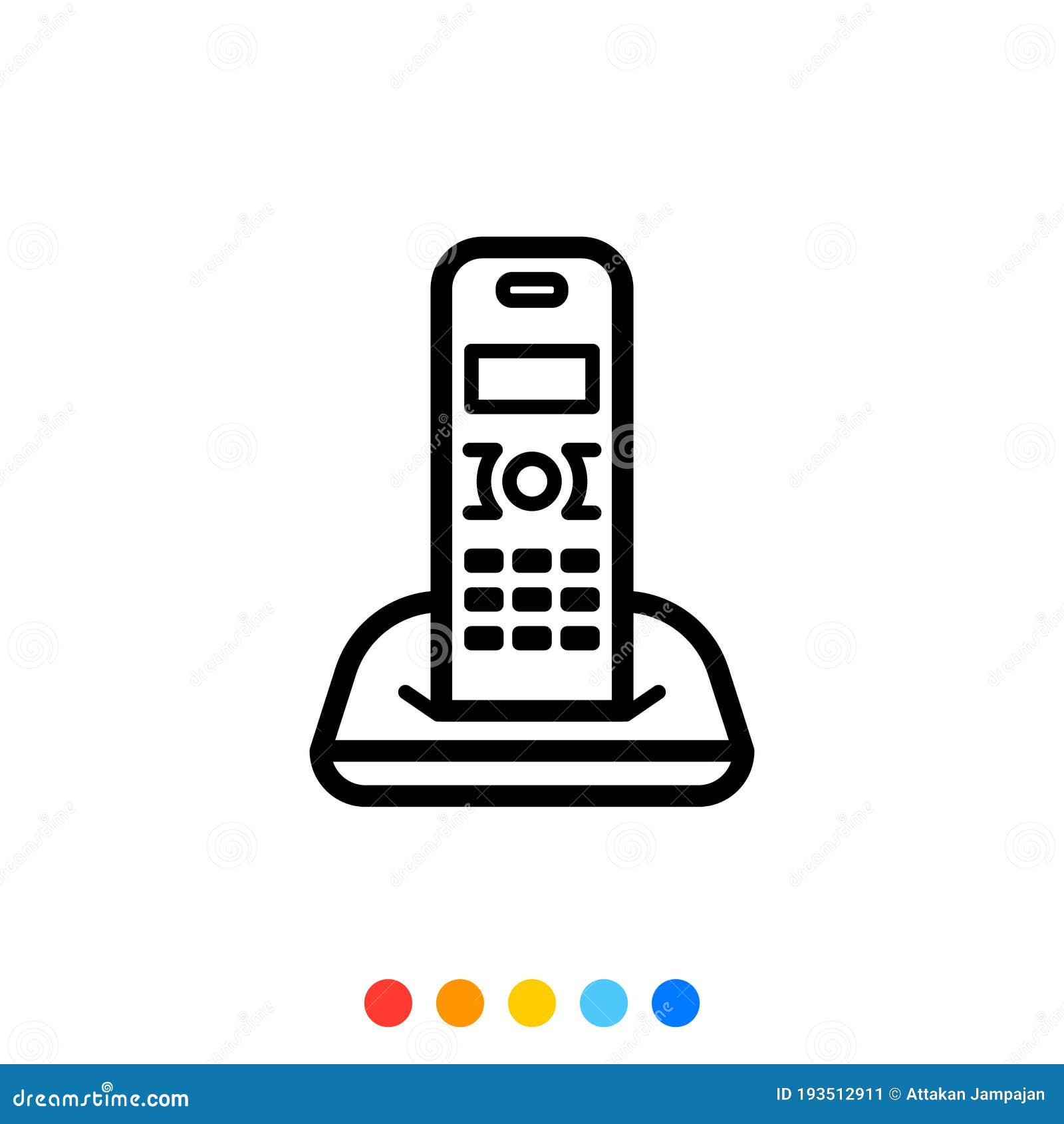 Vetor E Ilustração Do ícone Do Telefone Fixo Ilustração do Vetor ...