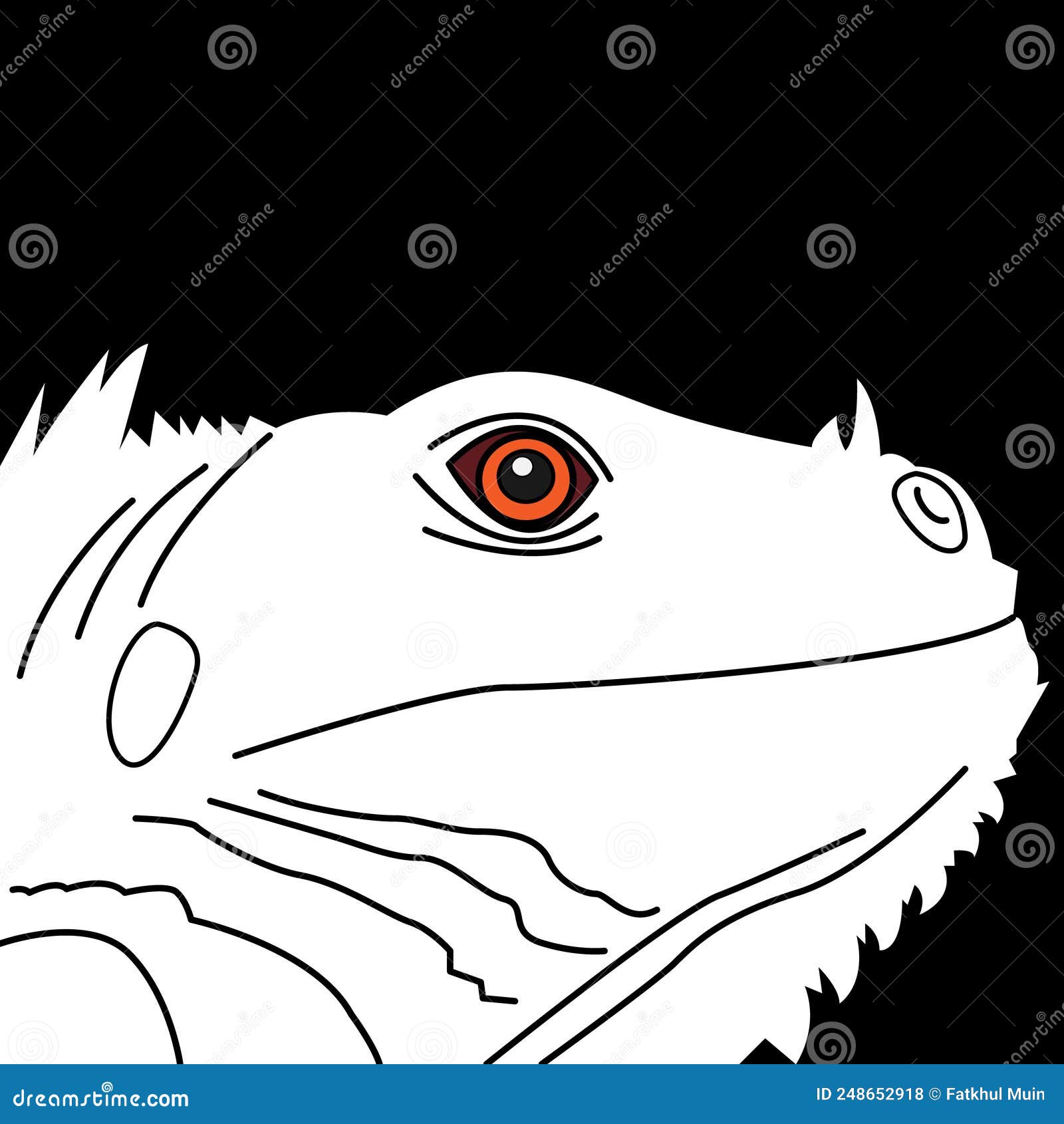 Vetor iguana incolor ilustração do vetor. Ilustração de fonte - 248652918