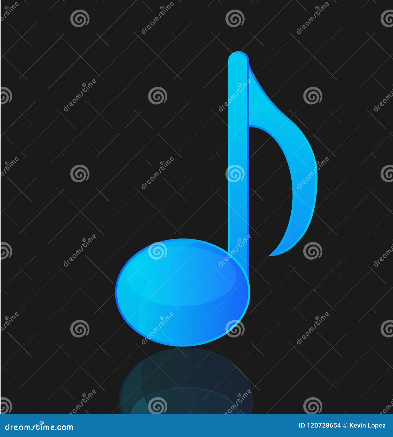 Vetor Isolado Azul Da Nota Musical Ilustração do Vetor - Ilustração de ...