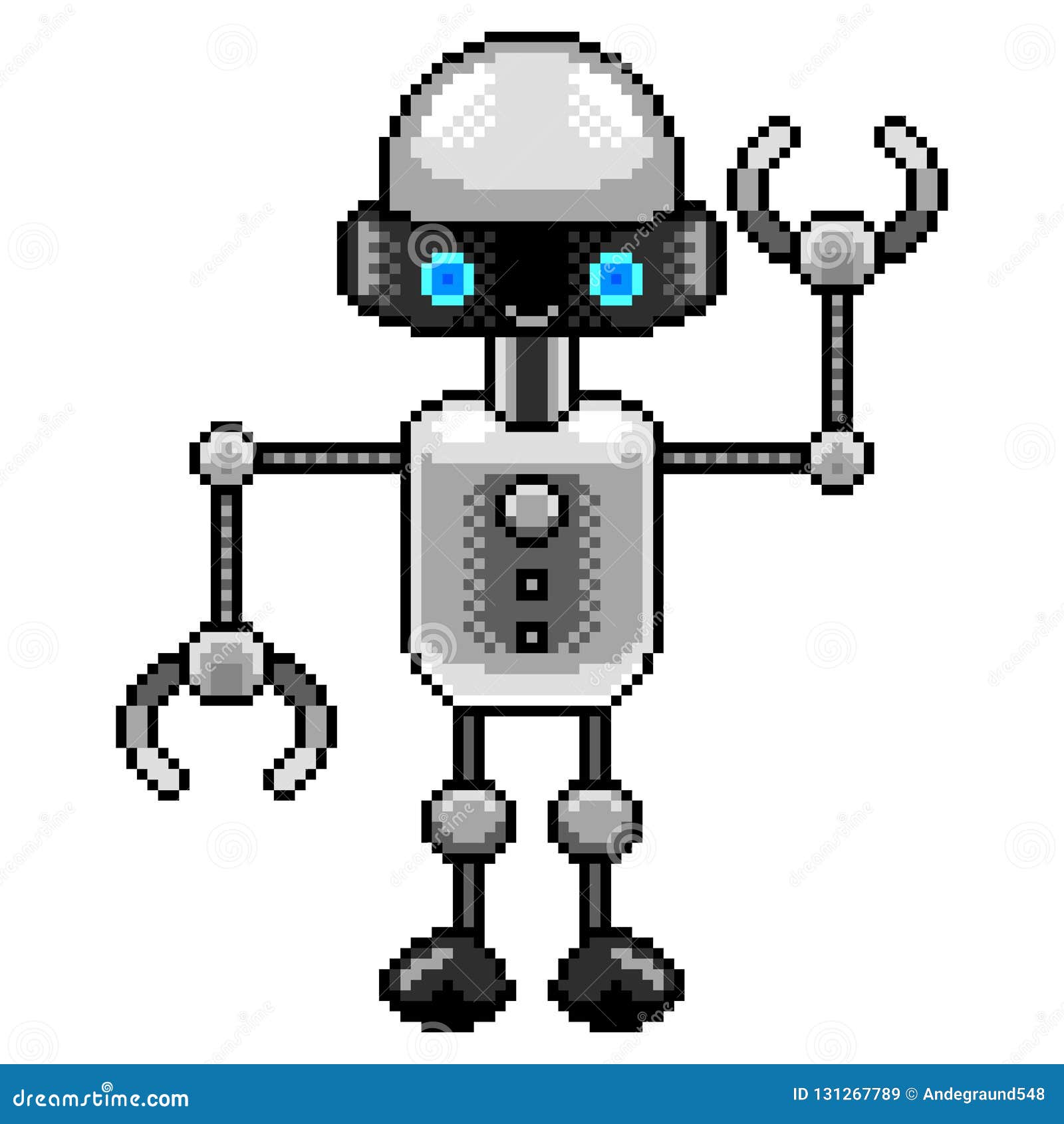 Vetor Isolado Robô Do Pixel Ilustração do Vetor - Ilustração de fofofo ...