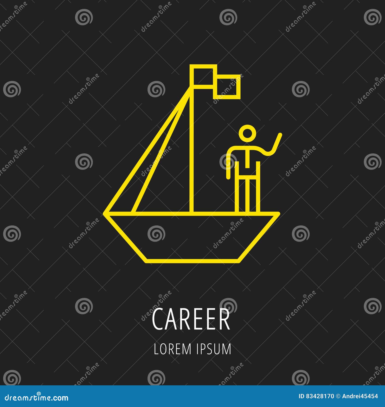 Vetor Logo Template Career Simples Ilustração Stock - Ilustração de ...