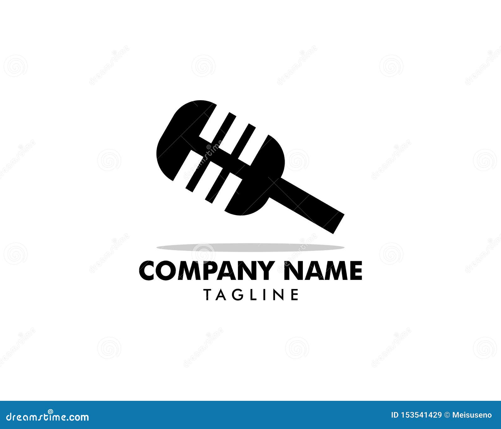 Vetor Logo Template Design Do Microfone Ilustração do Vetor ...