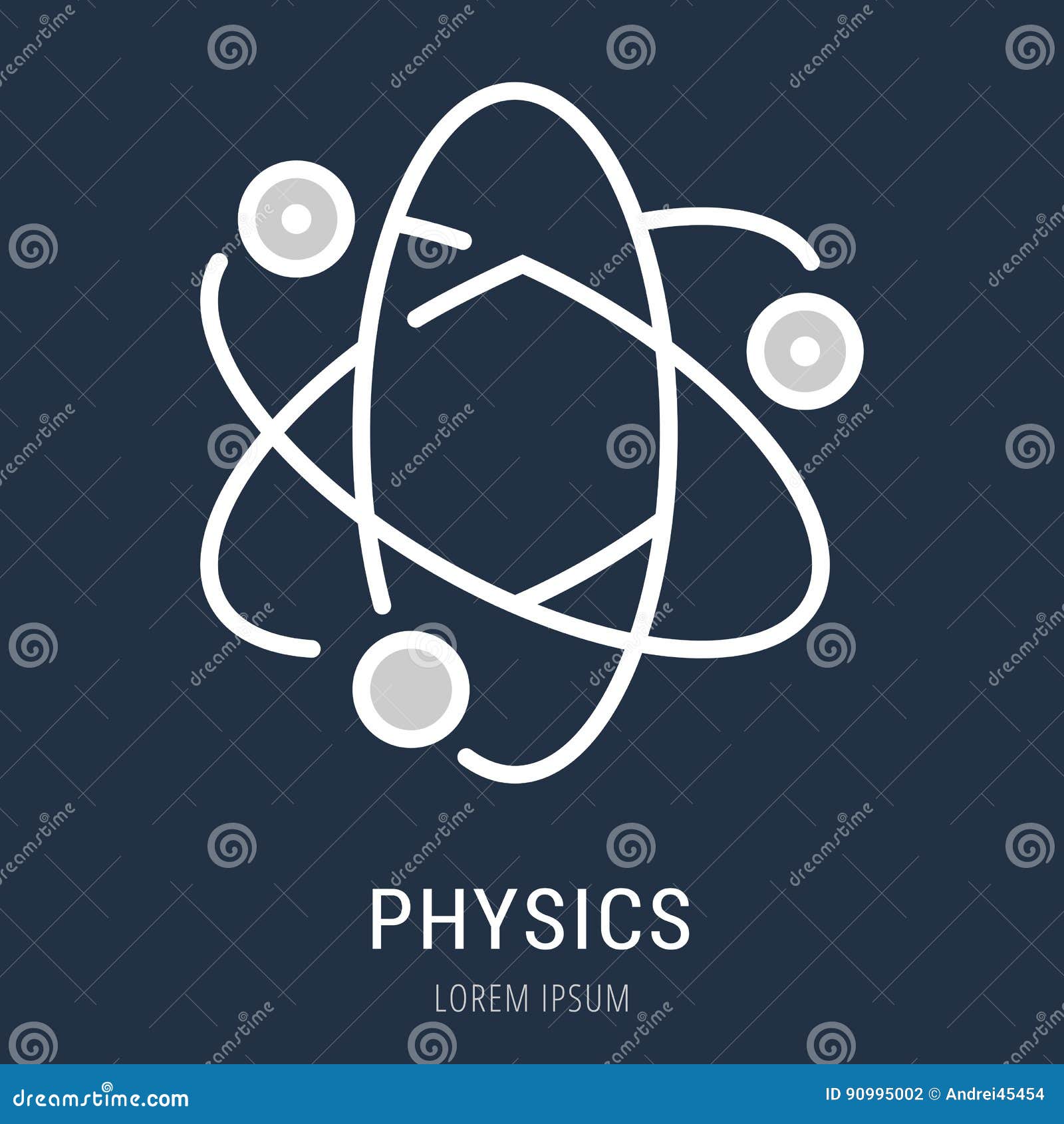 Vetor Logo Template Physics Simples Ilustração Stock - Ilustração de ...