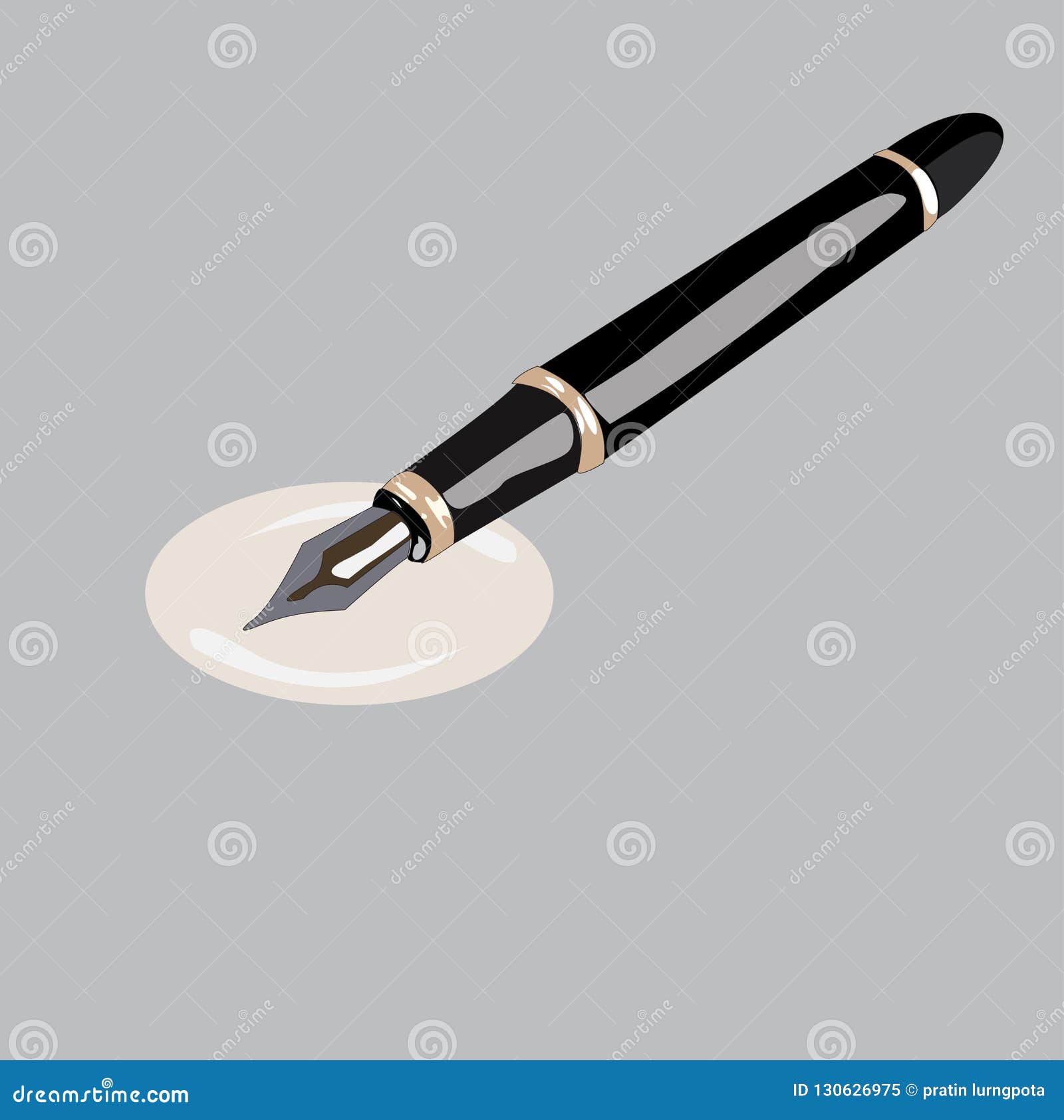 Vetor Ou Desenhos Animados Da Pena Ilustração do Vetor - Ilustração de ...