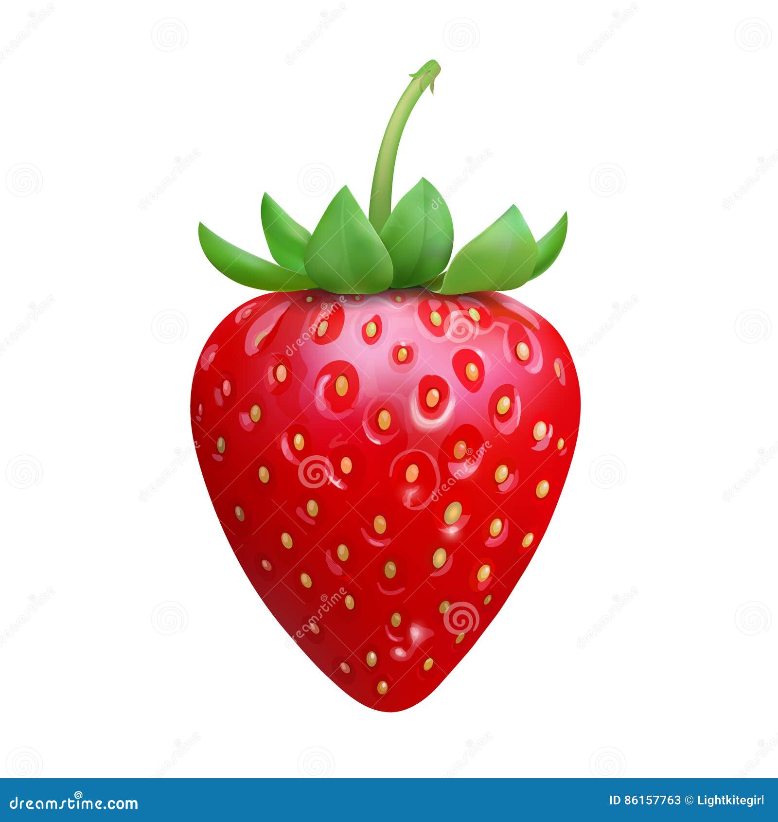 Vetor Realístico Do ícone Da Morango Isolado No Fundo Branco Ilustração ...