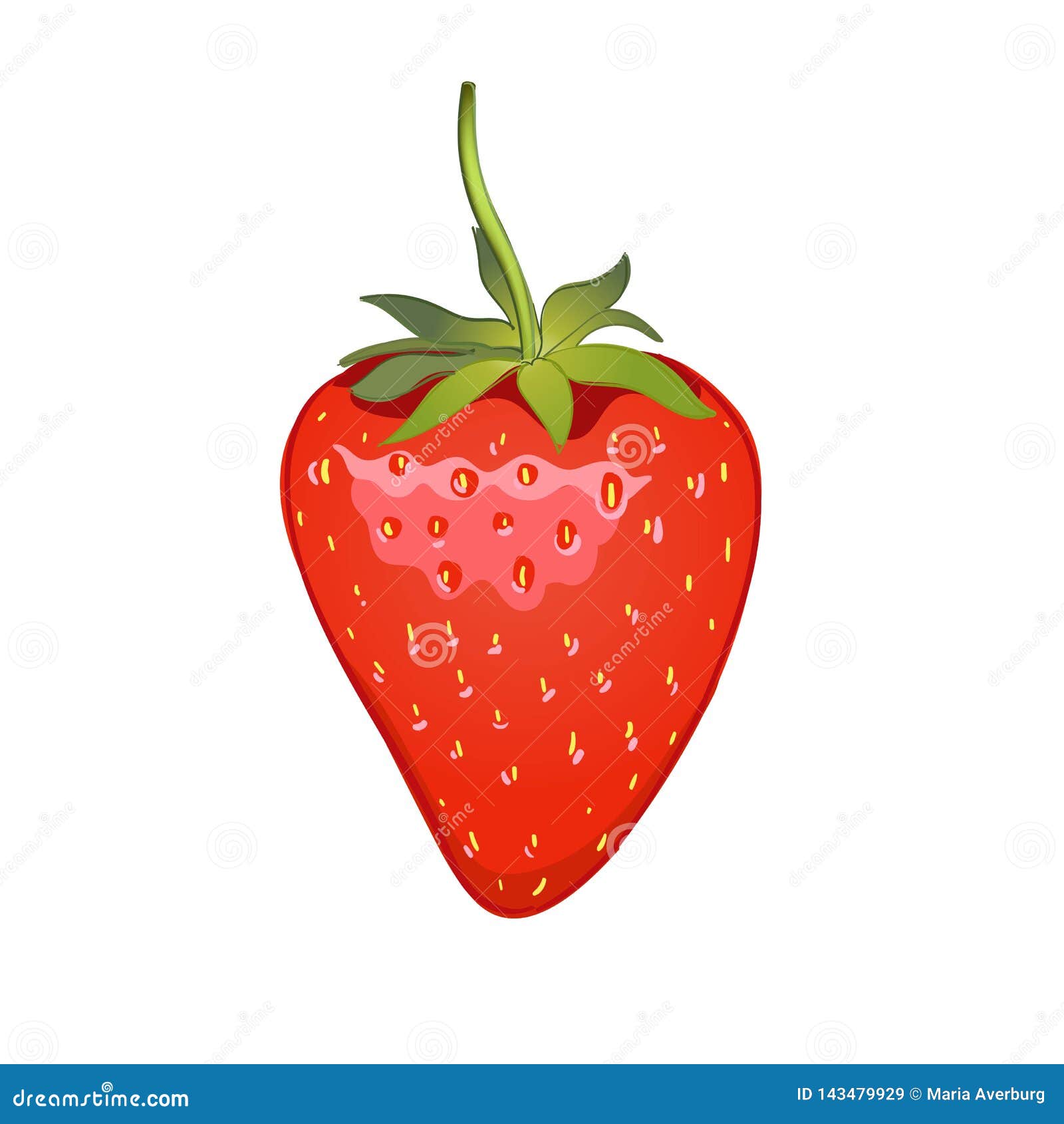 Vetor Realístico Do ícone Da Morango Isolado No Fundo Branco Ilustração ...