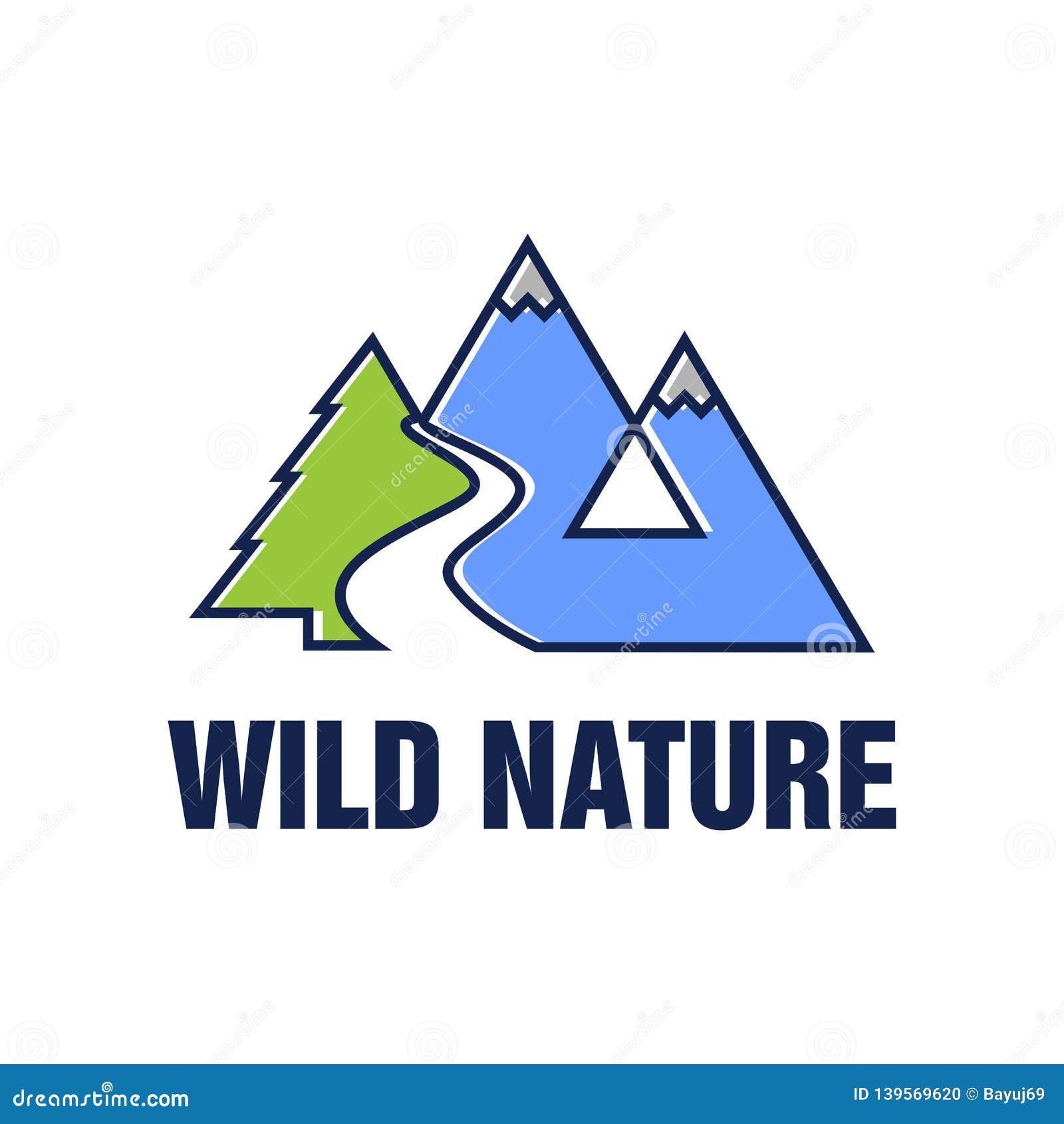 Vetor Selvagem Logo Template Da Natureza Ilustração do Vetor ...