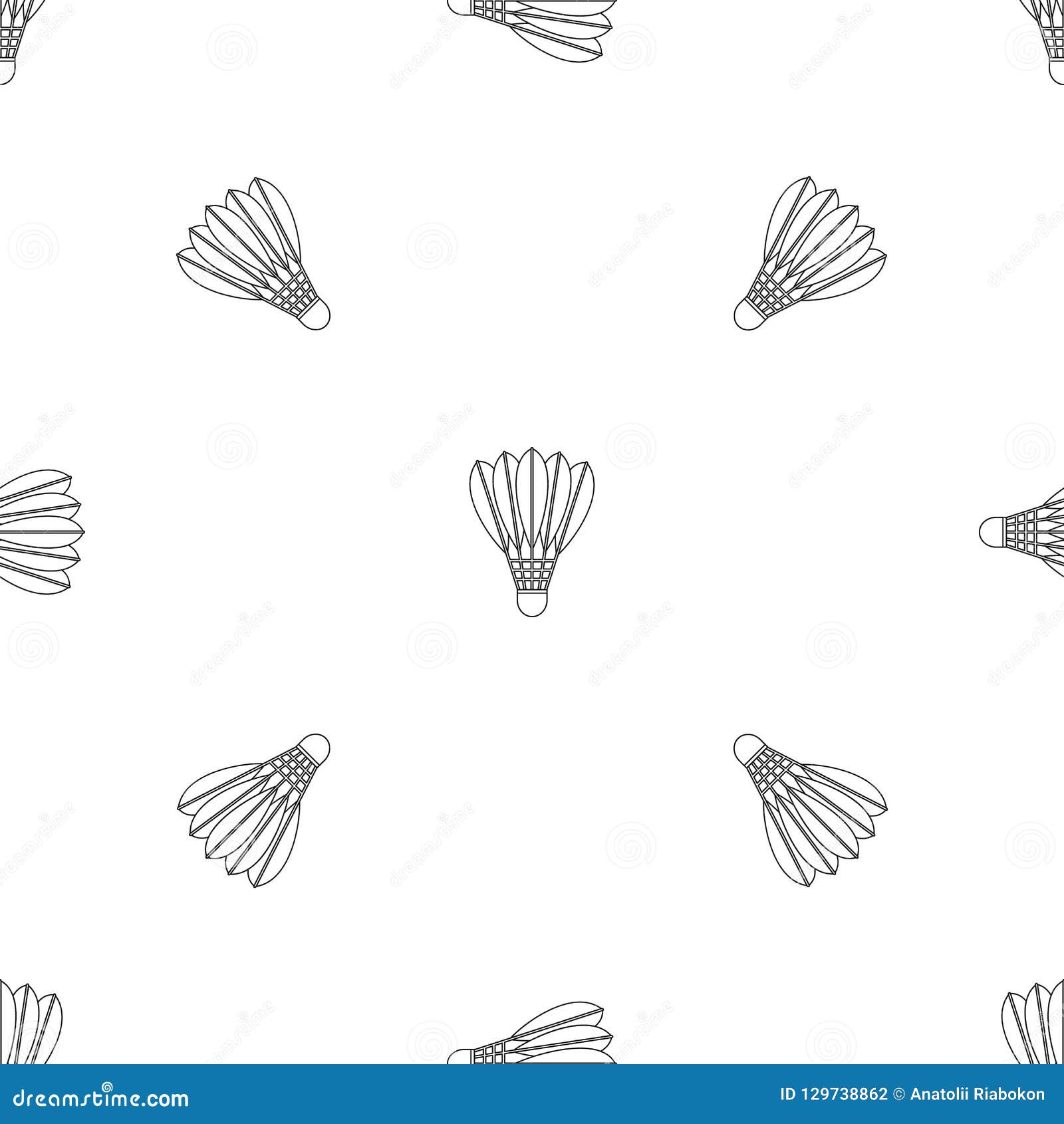 Vetor Sem Emenda Do Teste Padrão Da Peteca Ilustração do Vetor ...