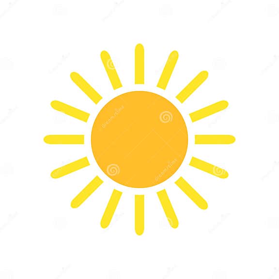 Vetor simples do sol ilustração do vetor. Ilustração de sunlight - 79572743