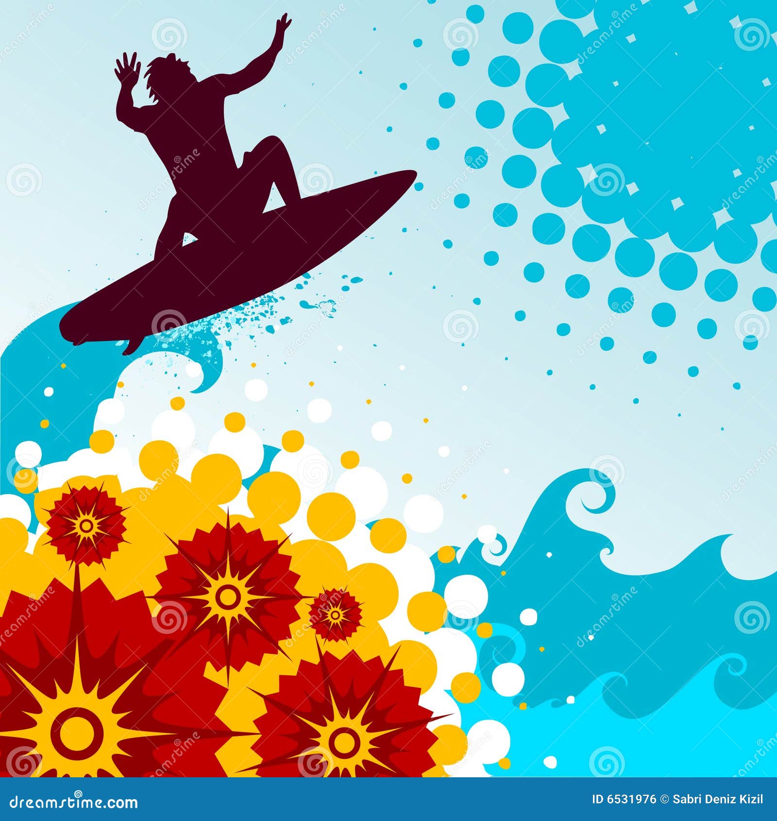 Vetor surfando ilustração do vetor. Ilustração de surfe - 6531976