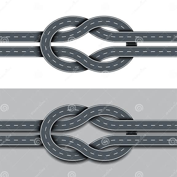 Vetor Tangled da rota ilustração do vetor. Ilustração de estrada - 91601482