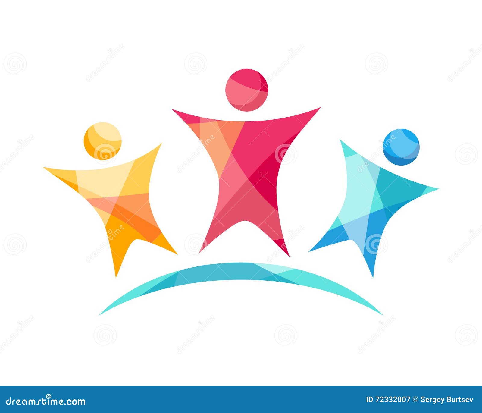 Vetor Team Logo feliz ilustração do vetor. Ilustração de homem - 72332007