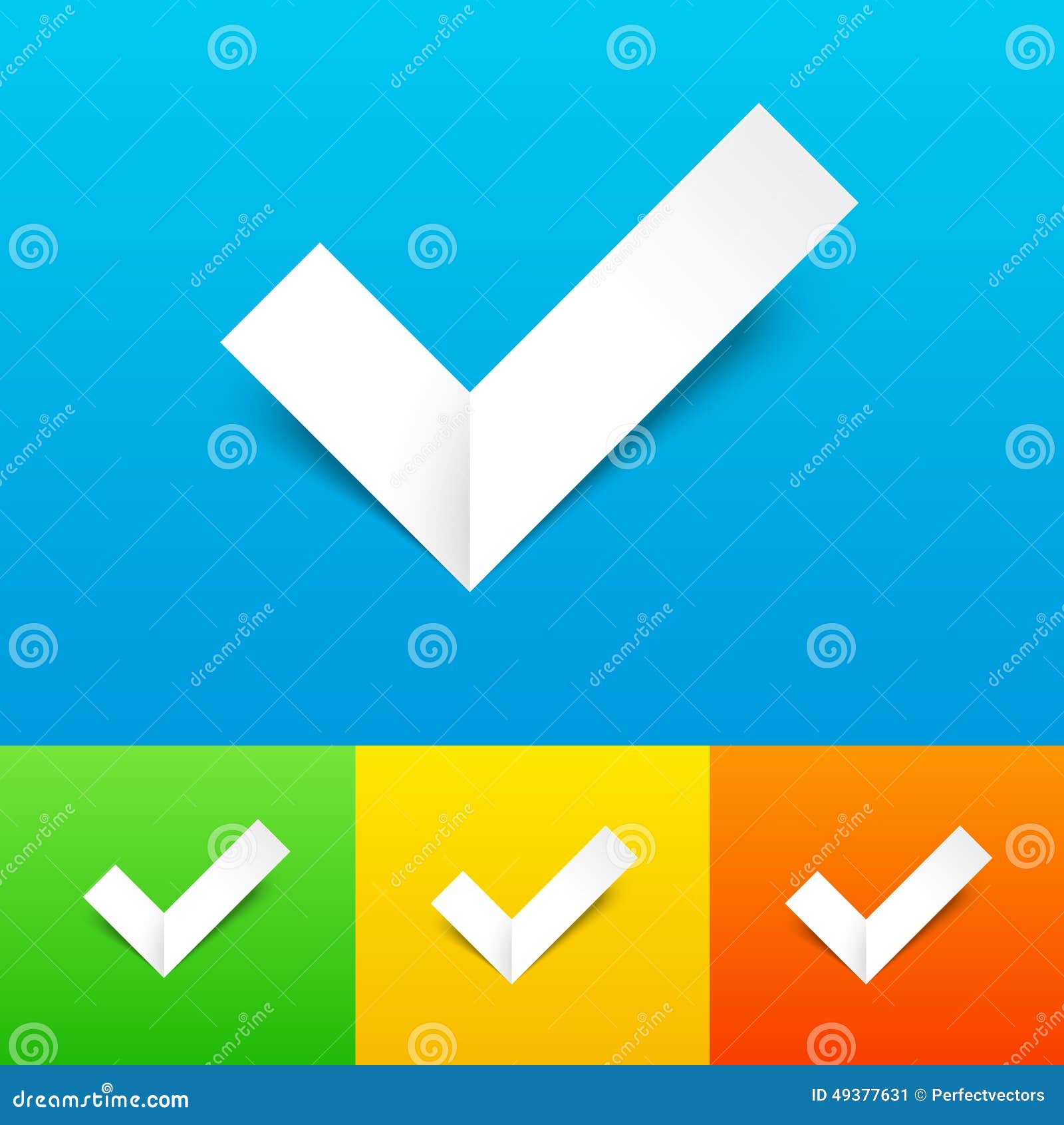 Vetor Tick Confirmation Icon Set Ilustração do Vetor - Ilustração de ...