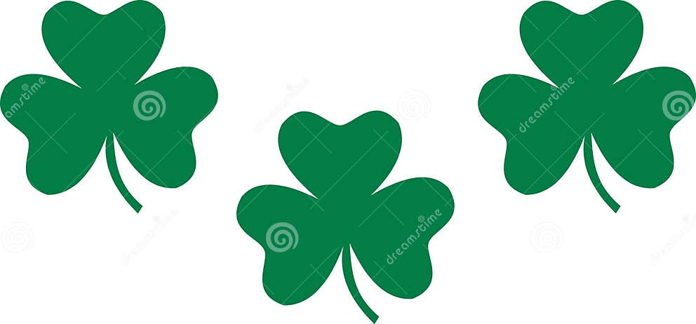 Vetor triplo do trevo ilustração do vetor. Ilustração de isolado ...
