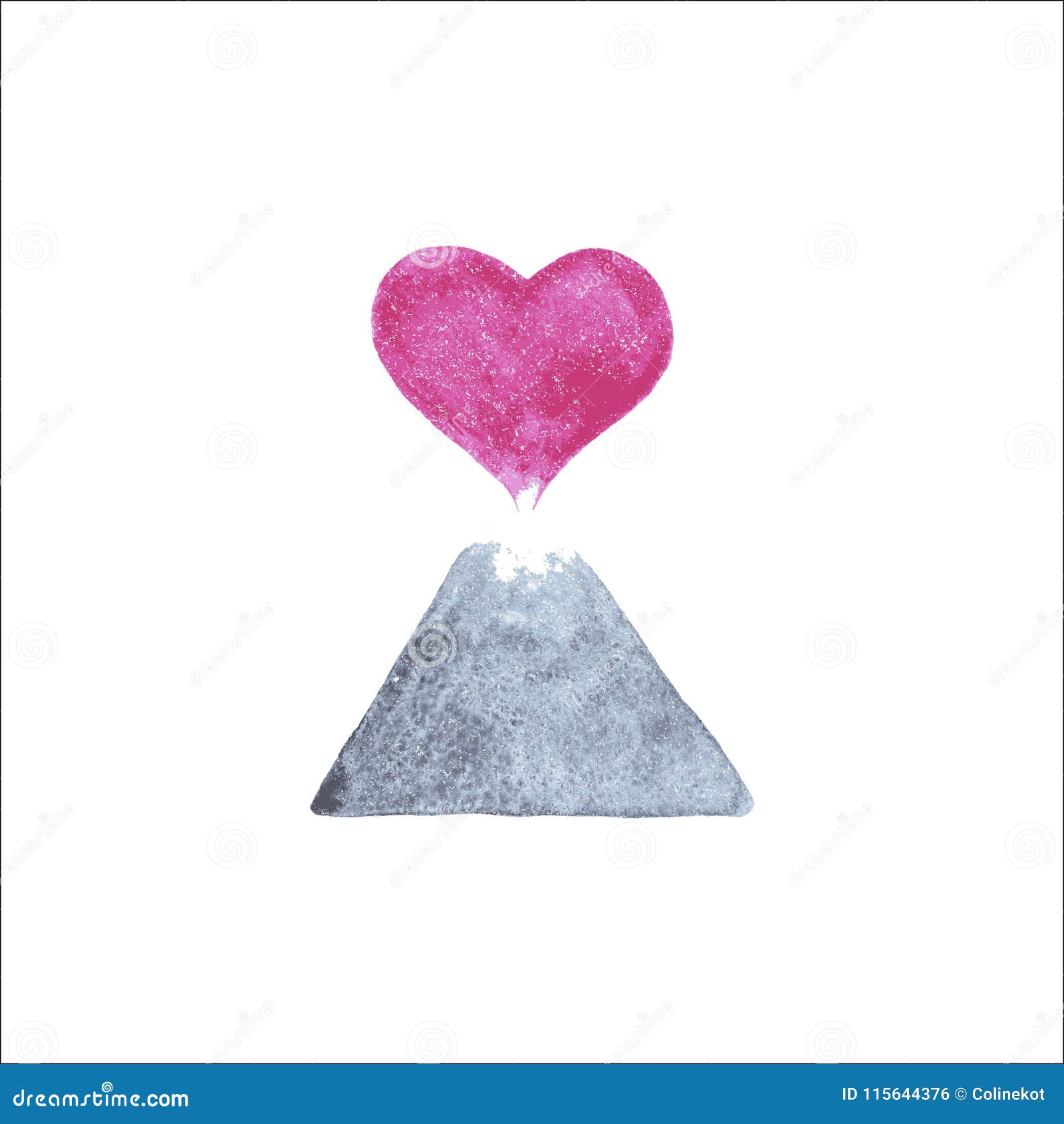 Vetor Volcano Heart ilustração do vetor. Ilustração de linear - 115644376