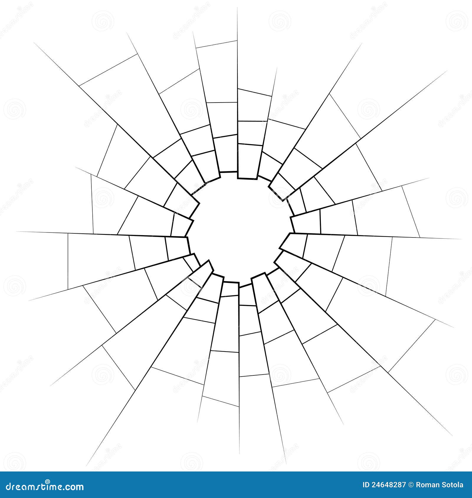 Vetro rotto illustrazione vettoriale. Illustrazione di furto - 24648287