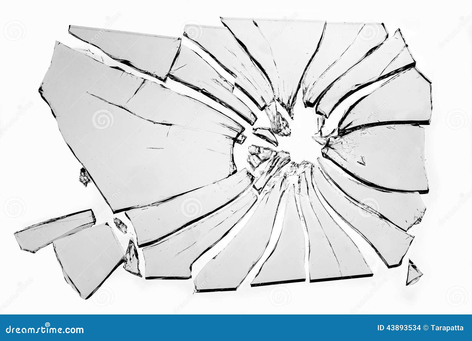 Vetro rotto fotografia stock. Immagine di telaio, frantumato - 43893534