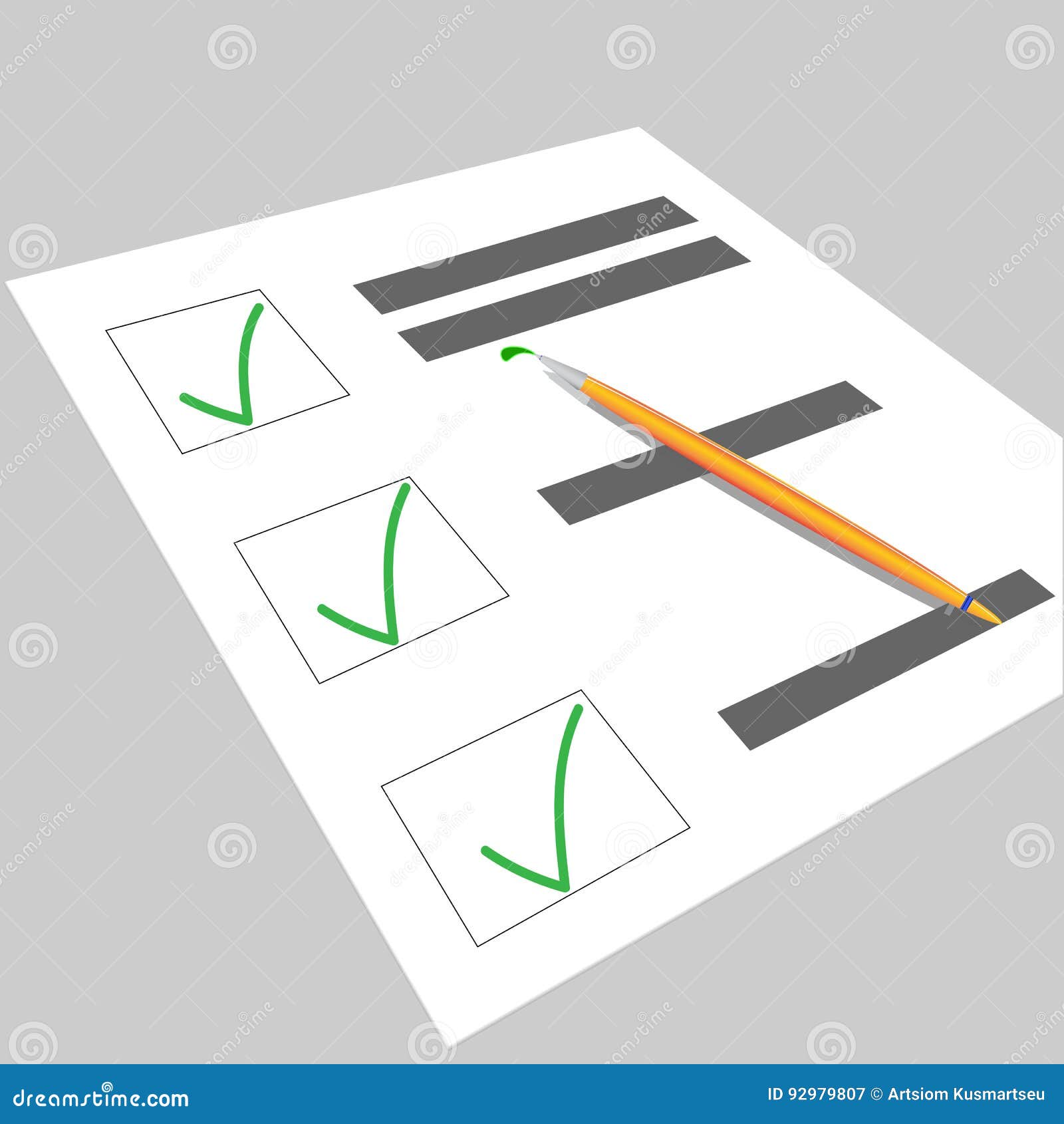 Vettore Del Questionario O Della Prova Illustrazione Vettoriale ...