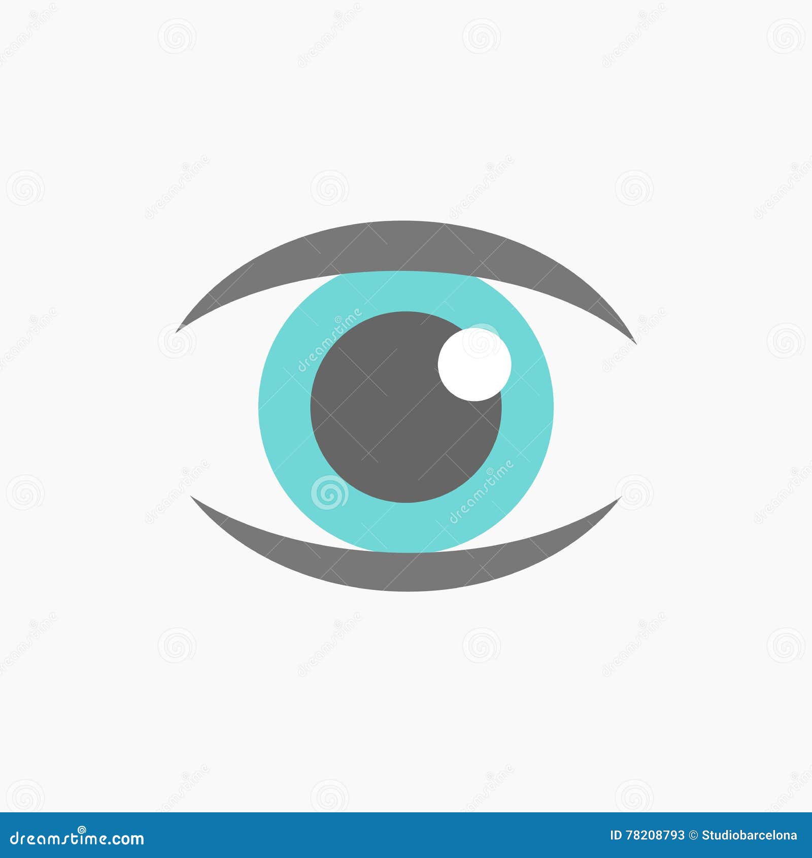 Vettore Dell'icona Dell'occhio Azzurro Illustrazione Vettoriale ...