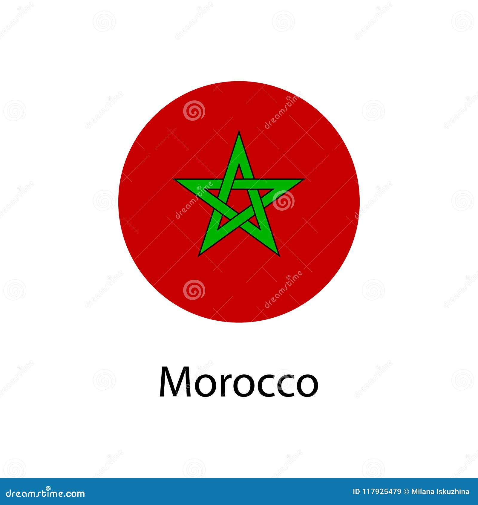 Vettore Della Bandiera Del Marocco Illustrazione Vettoriale ...