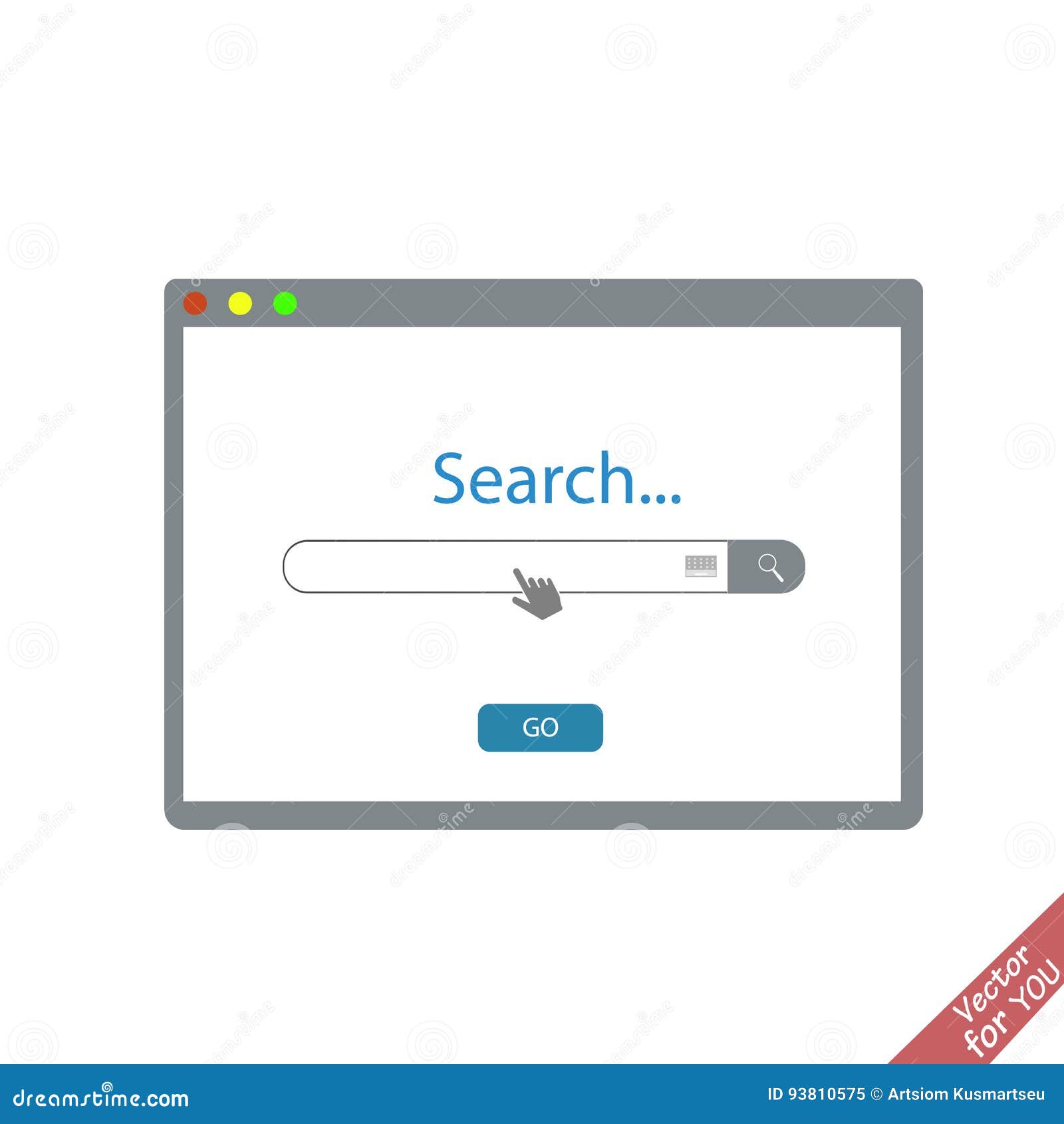 Vettore Della Barra Di Ricerca Illustrazione Vettoriale - Illustrazione ...