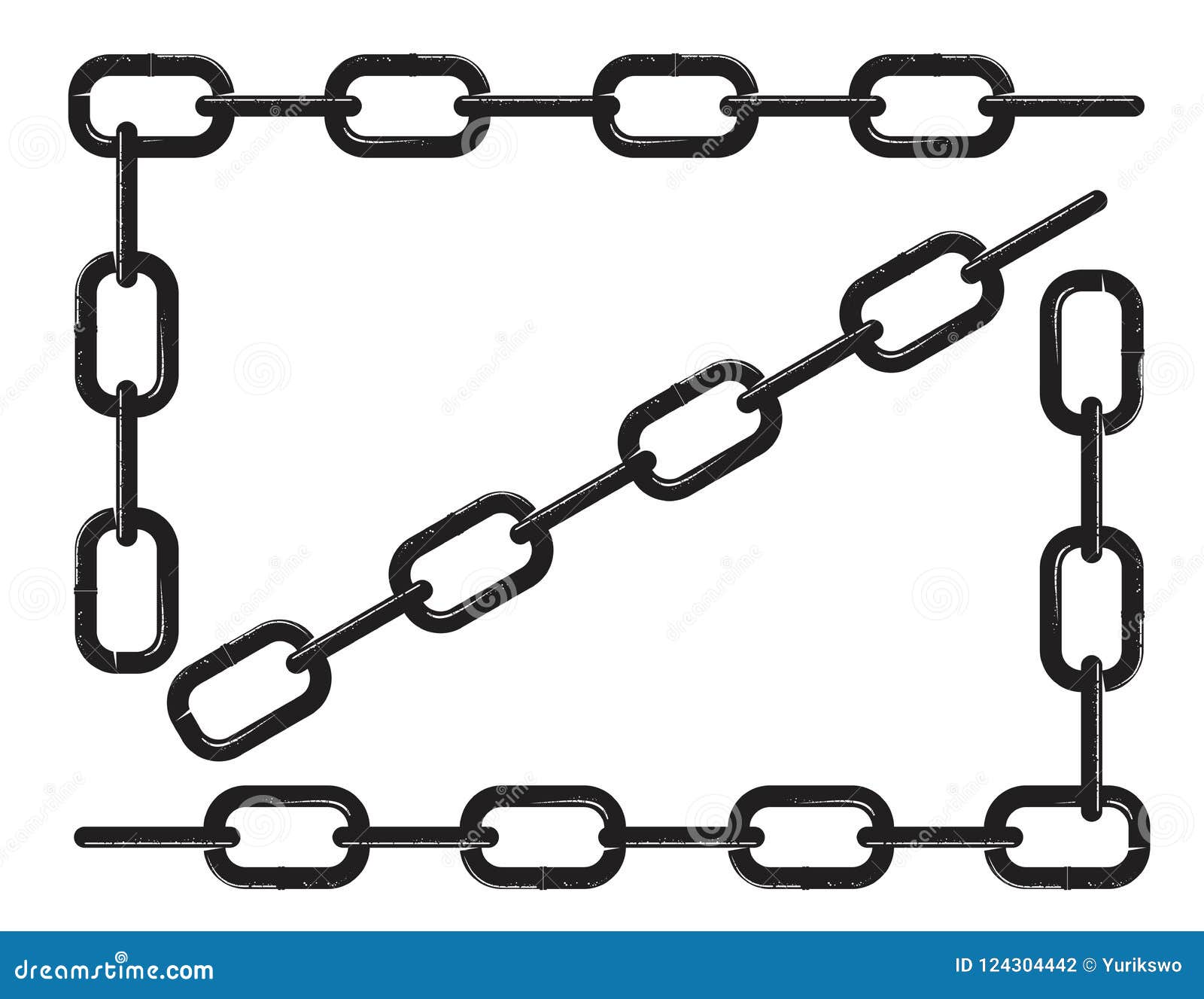 Vettore Della Struttura Delle Catene Illustrazione Vettoriale ...