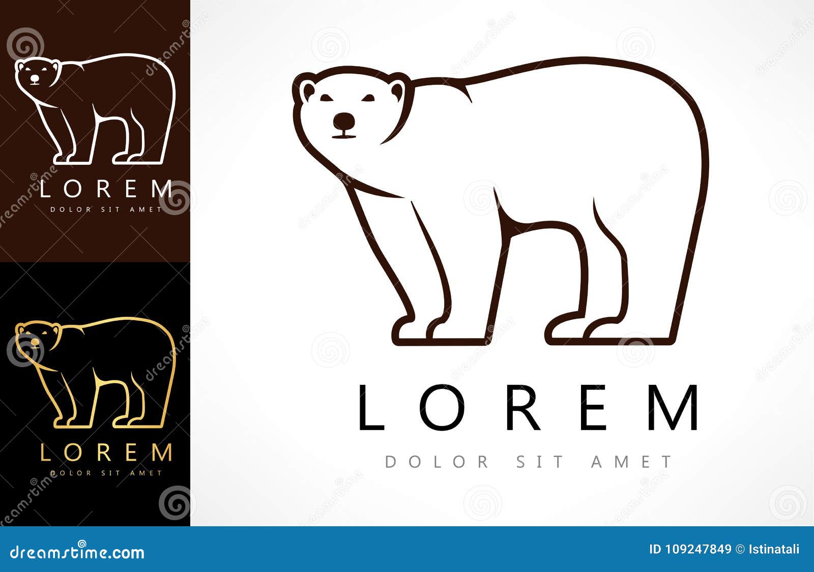 Vettore di logo dell'orso illustrazione vettoriale. Illustrazione di ...