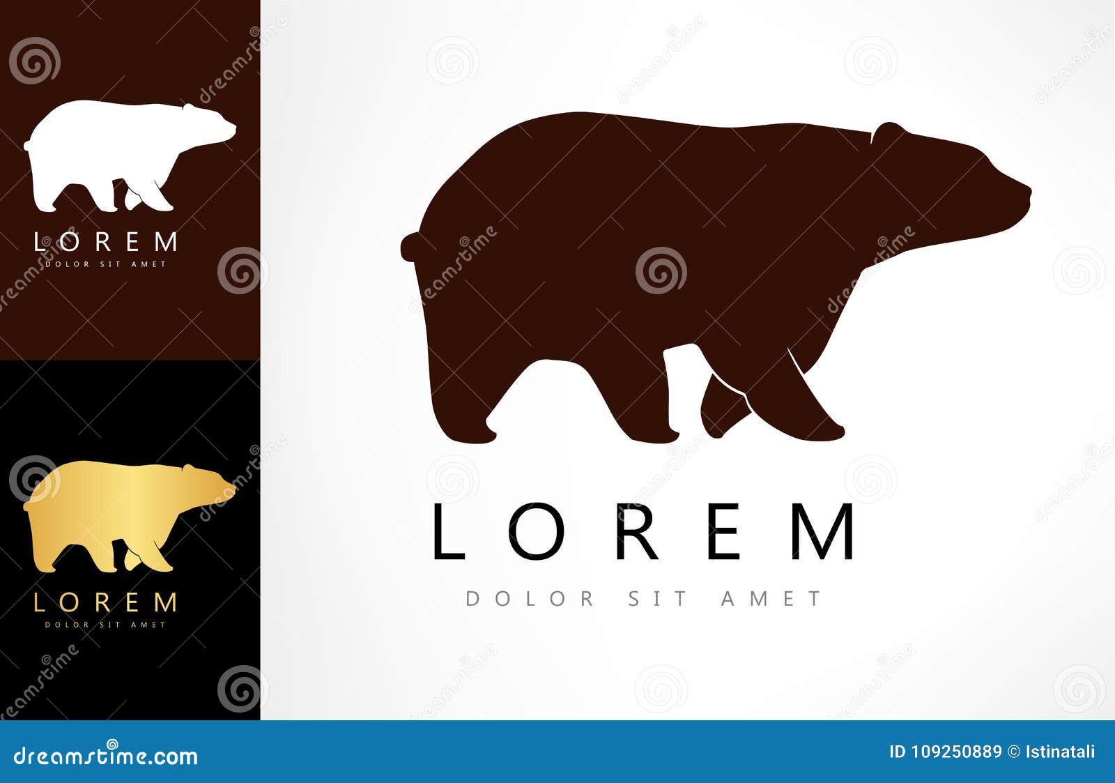 Vettore di logo dell'orso illustrazione vettoriale. Illustrazione di ...