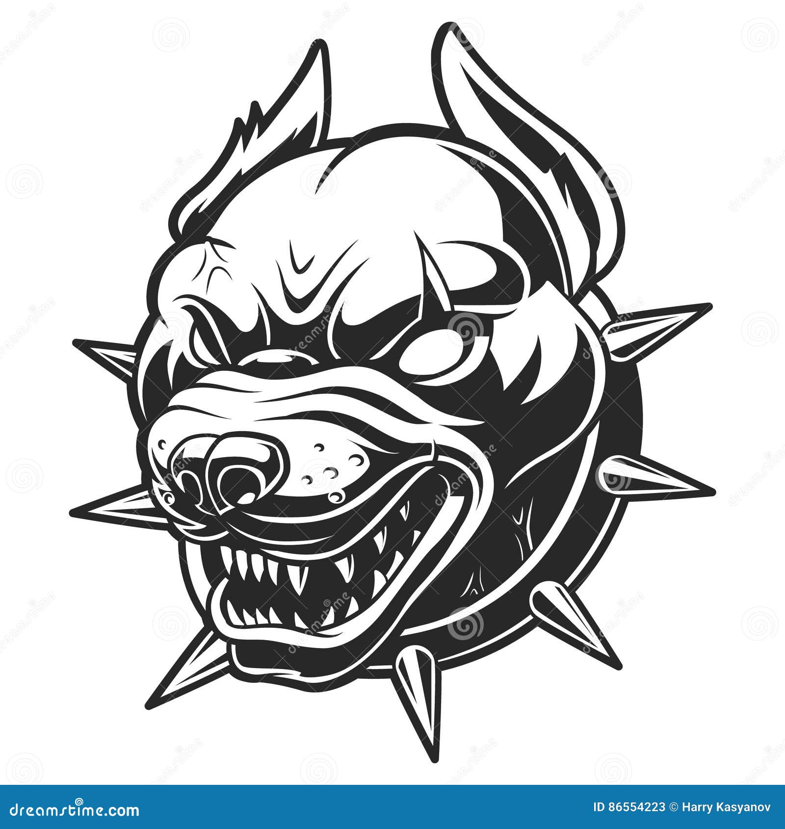 Vettore di Pitbull illustrazione vettoriale. Illustrazione di ...