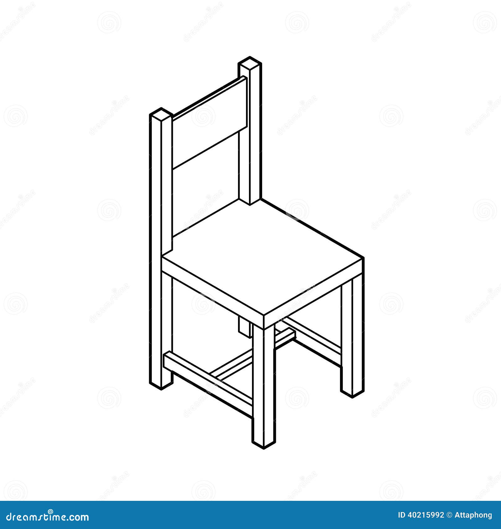 Vettore Isometrico Della Sedia Illustrazione Vettoriale - Illustrazione ...