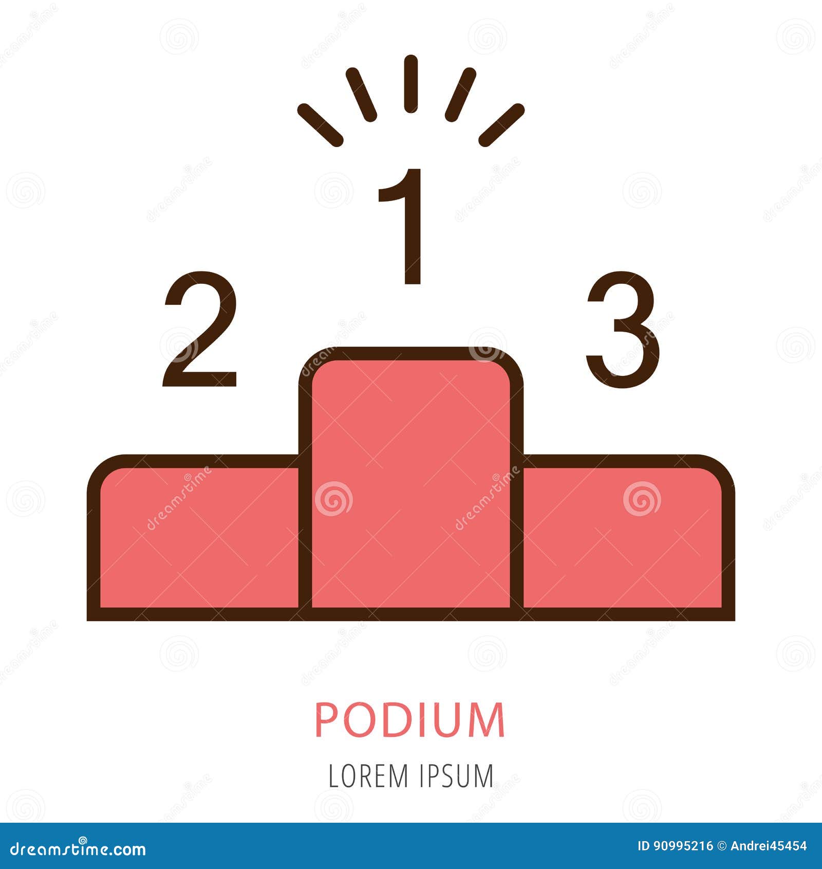 Vettore Logo Template Podium Semplice Illustrazione di Stock ...