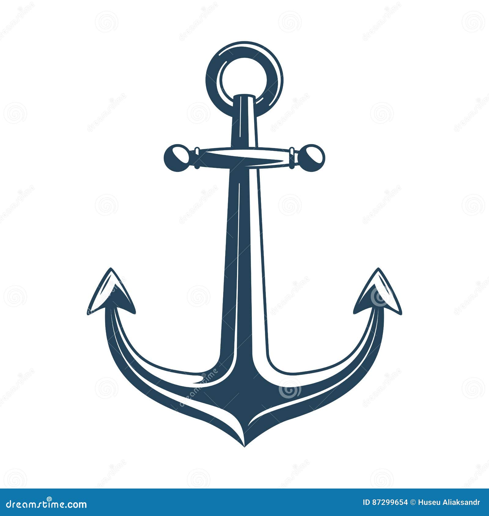 Vettore Nautico Dell'ancora Illustrazione Vettoriale - Illustrazione di ...